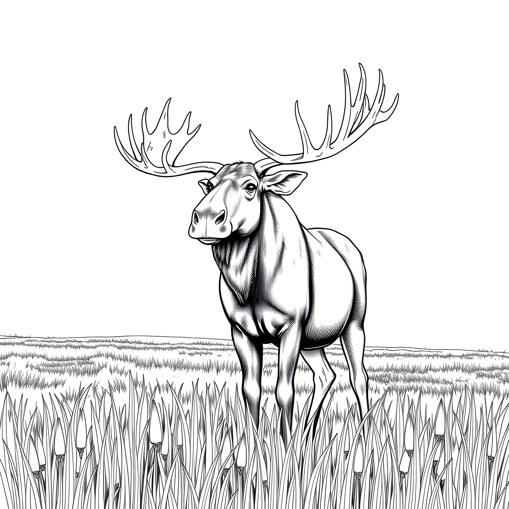 50 Best Moose Coloring Pages (Free Printable PDFs)