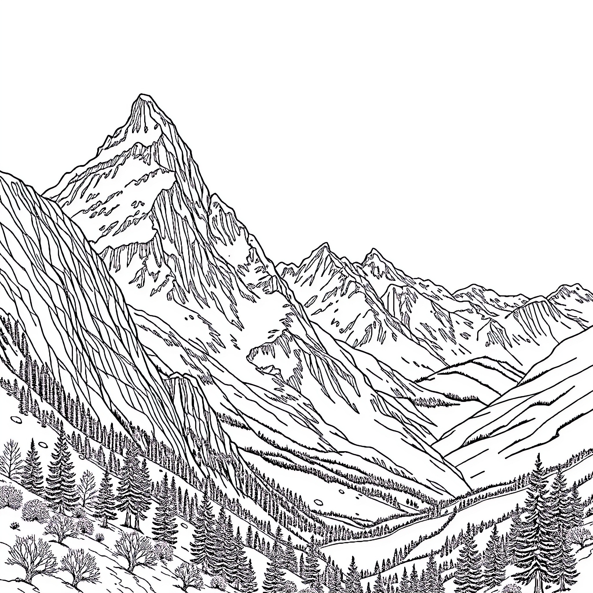 Best Mountain Coloring Pages (Free Printable PDF)