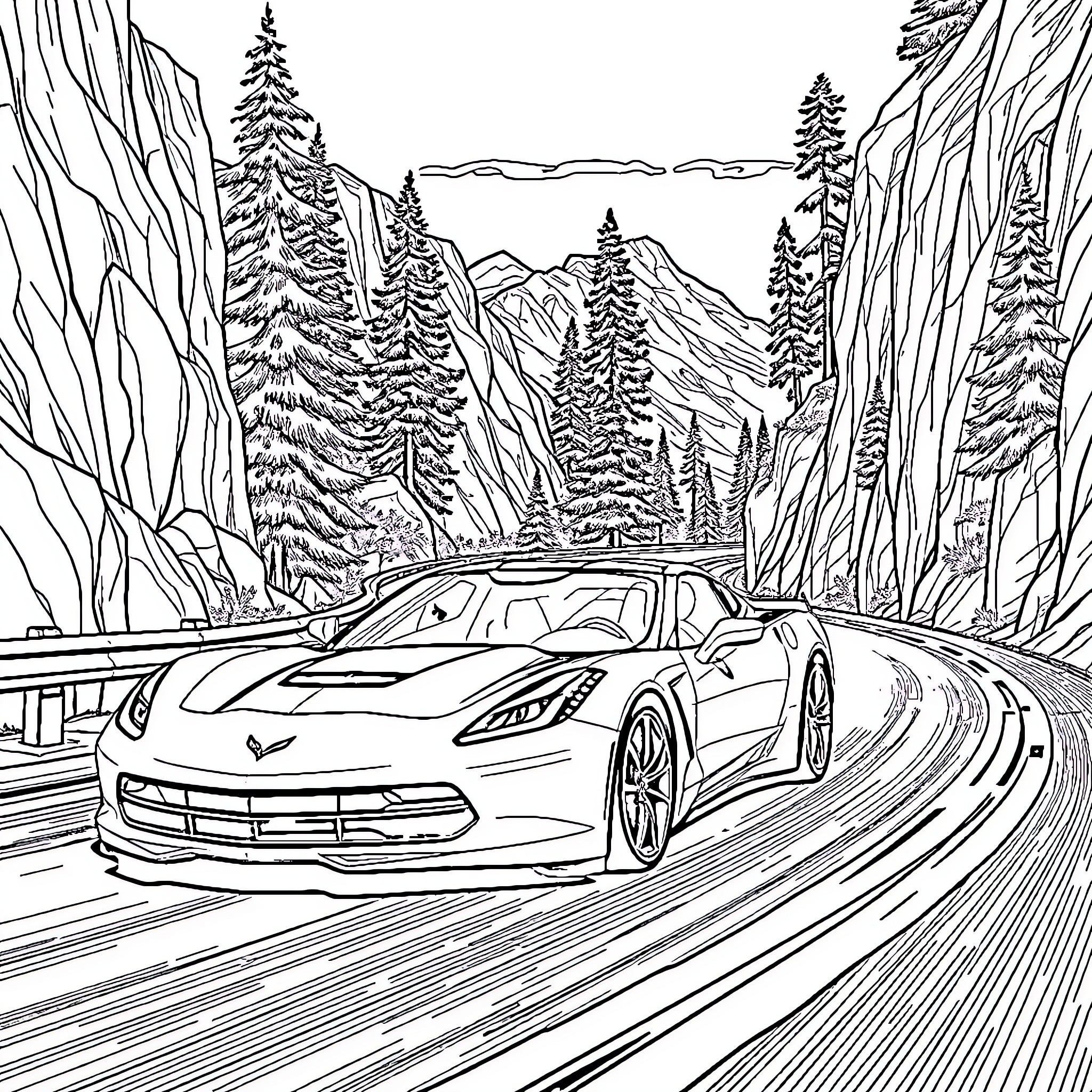 Best C7 Corvette Coloring Pages (Free Printable PDF)