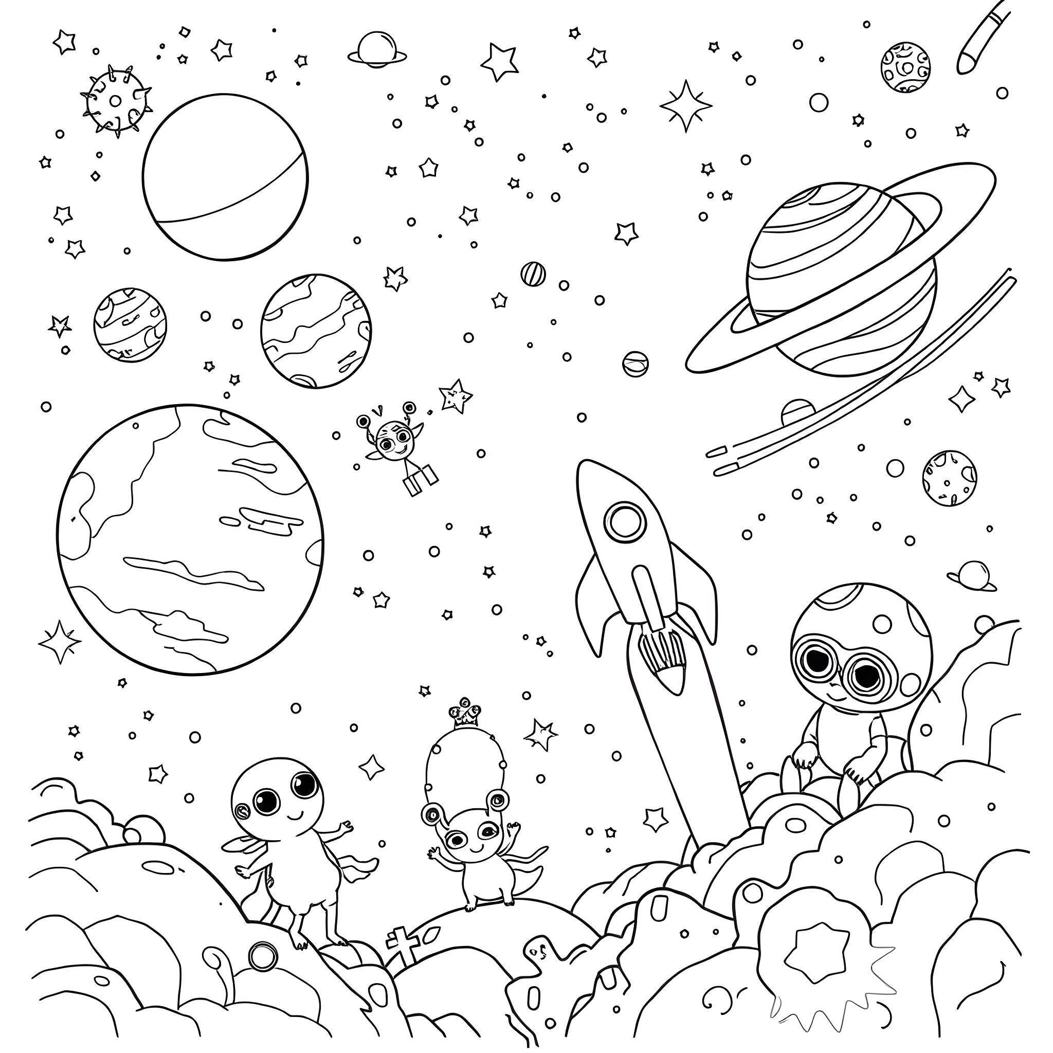 Best Space Coloring Pages (Free Printable PDF)
