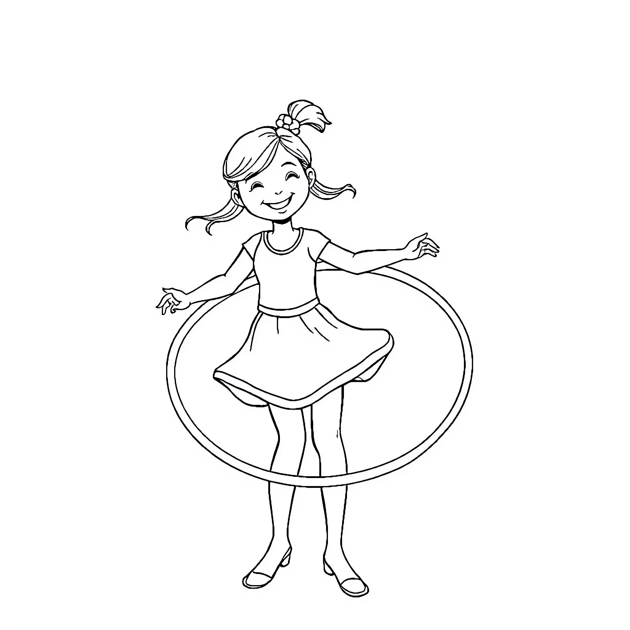Best Hula Hooping Girl Coloring Pages (Free Printable PDF)