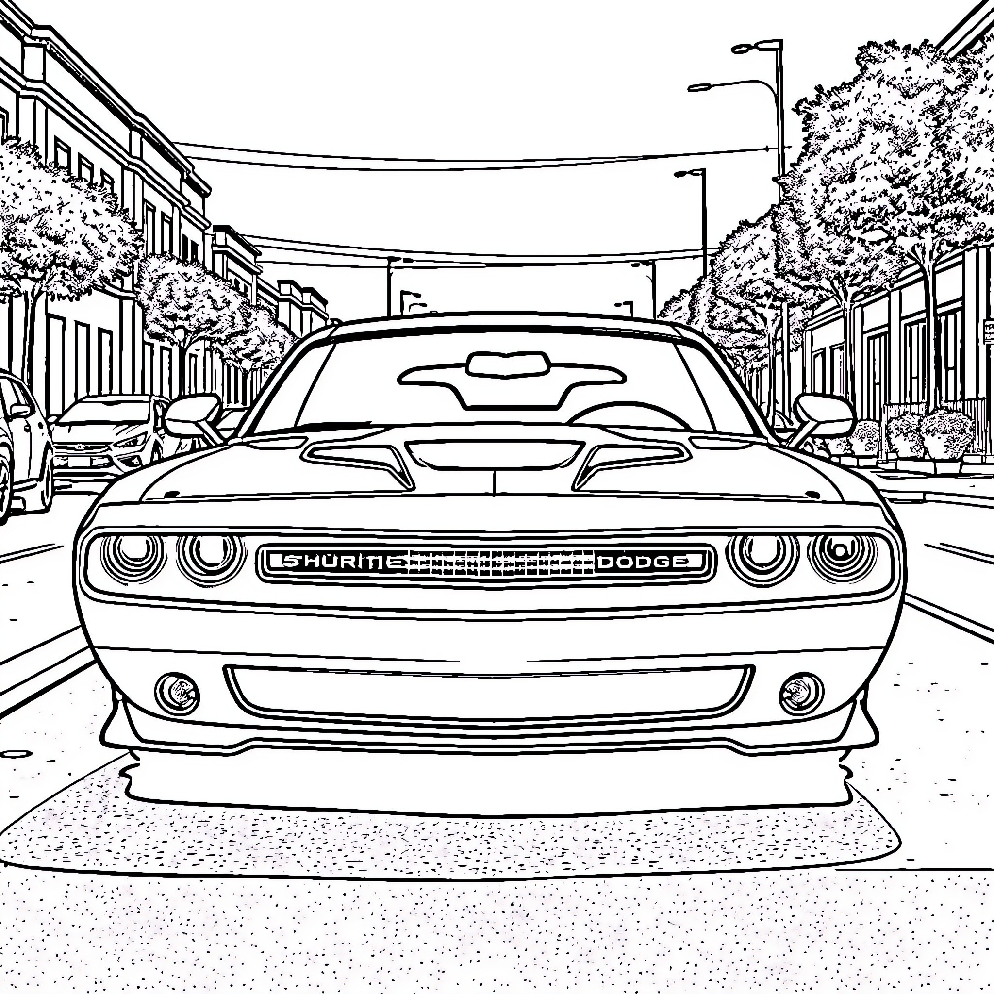 26 Best Dodge Challenger Coloring Pages (Free Printable PDFs)