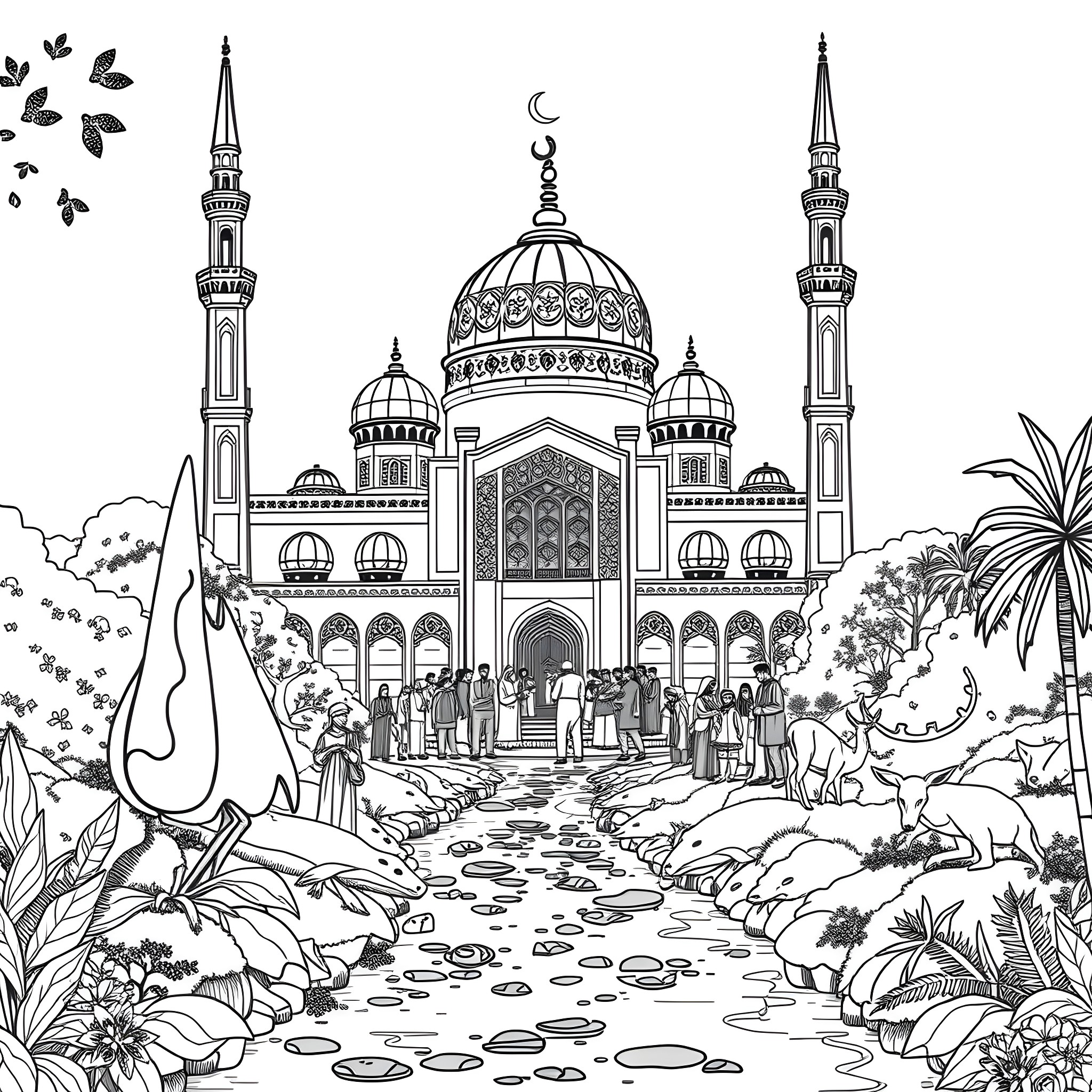 Best Mosque Coloring Pages (Free Printable PDF)