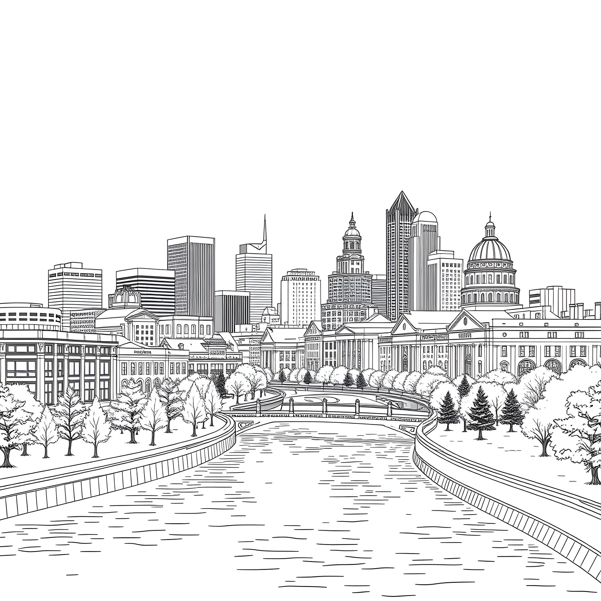 Best Skyline Coloring Pages (Free Printable PDF)