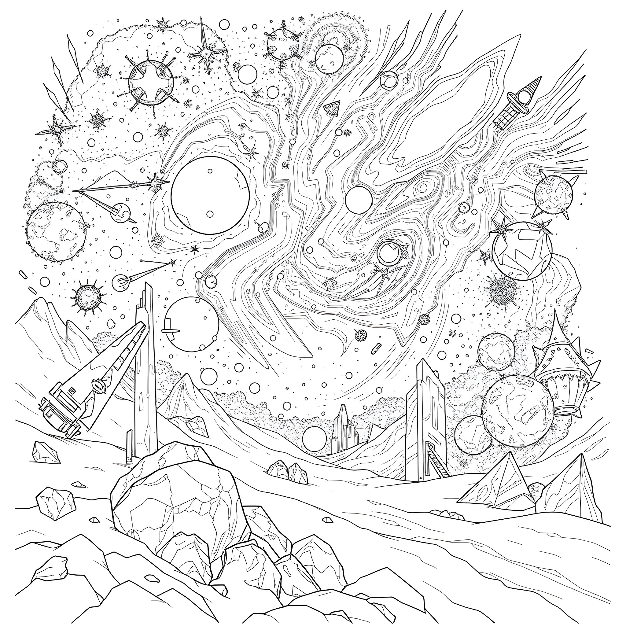 Best Space Coloring Pages (Free Printable PDF)