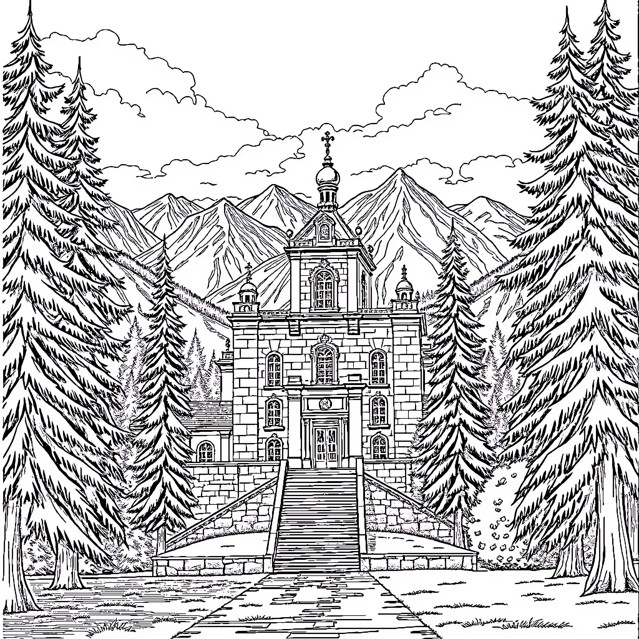 Best Monastery Coloring Pages (Free Printable PDF)