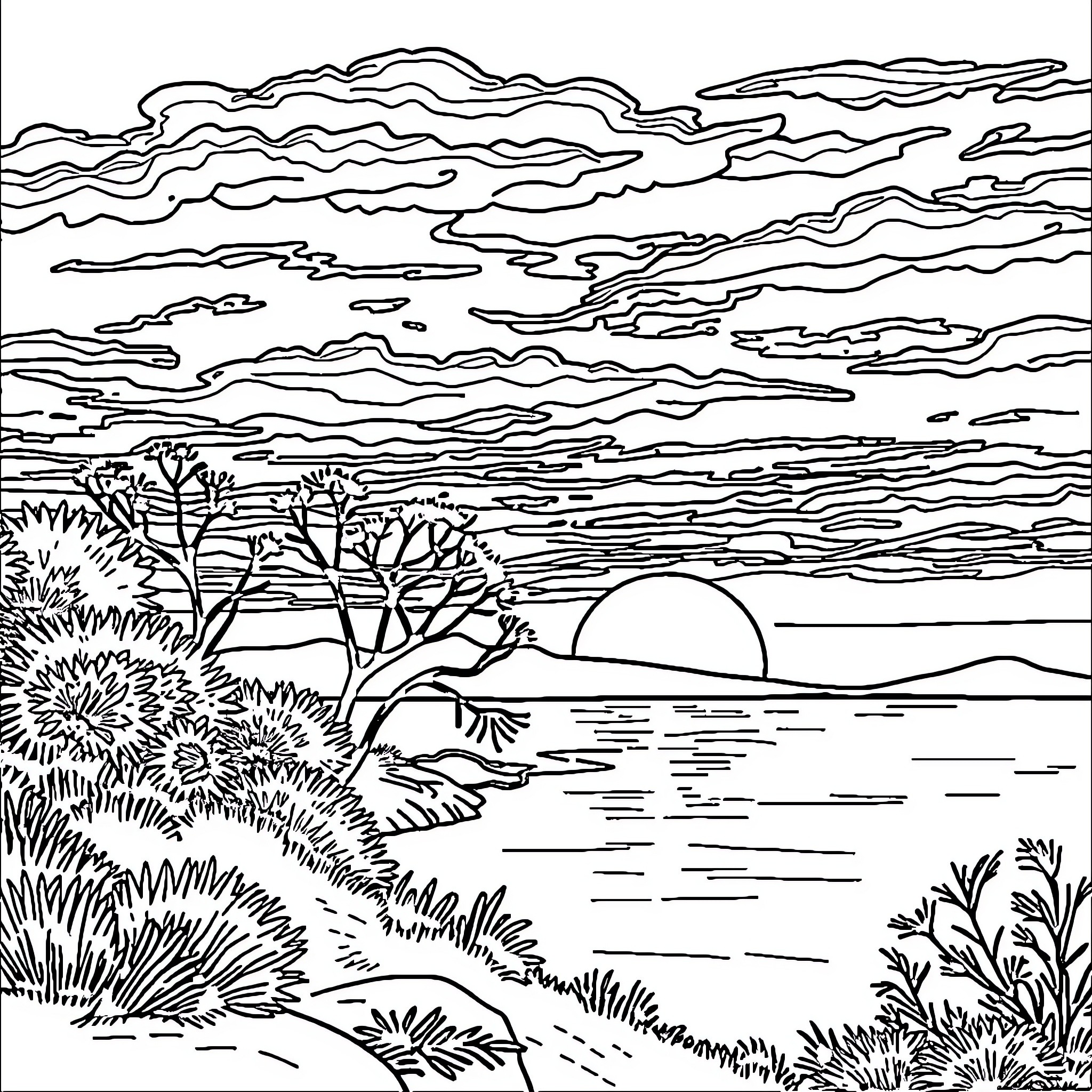 118 Best Sunset Coloring Pages (Free Printable PDFs)