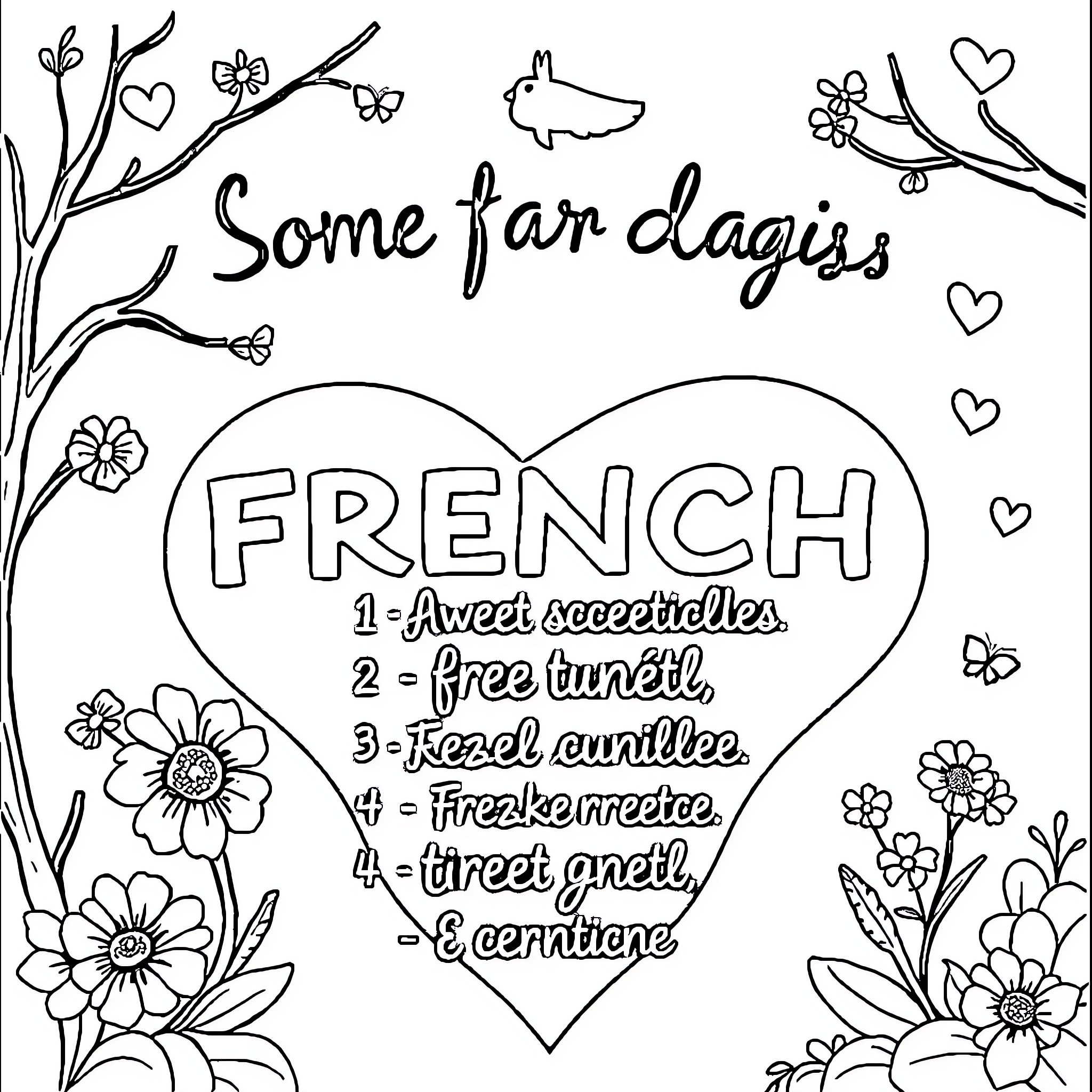 Best French Greeting Coloring Pages (Free Printable PDF)