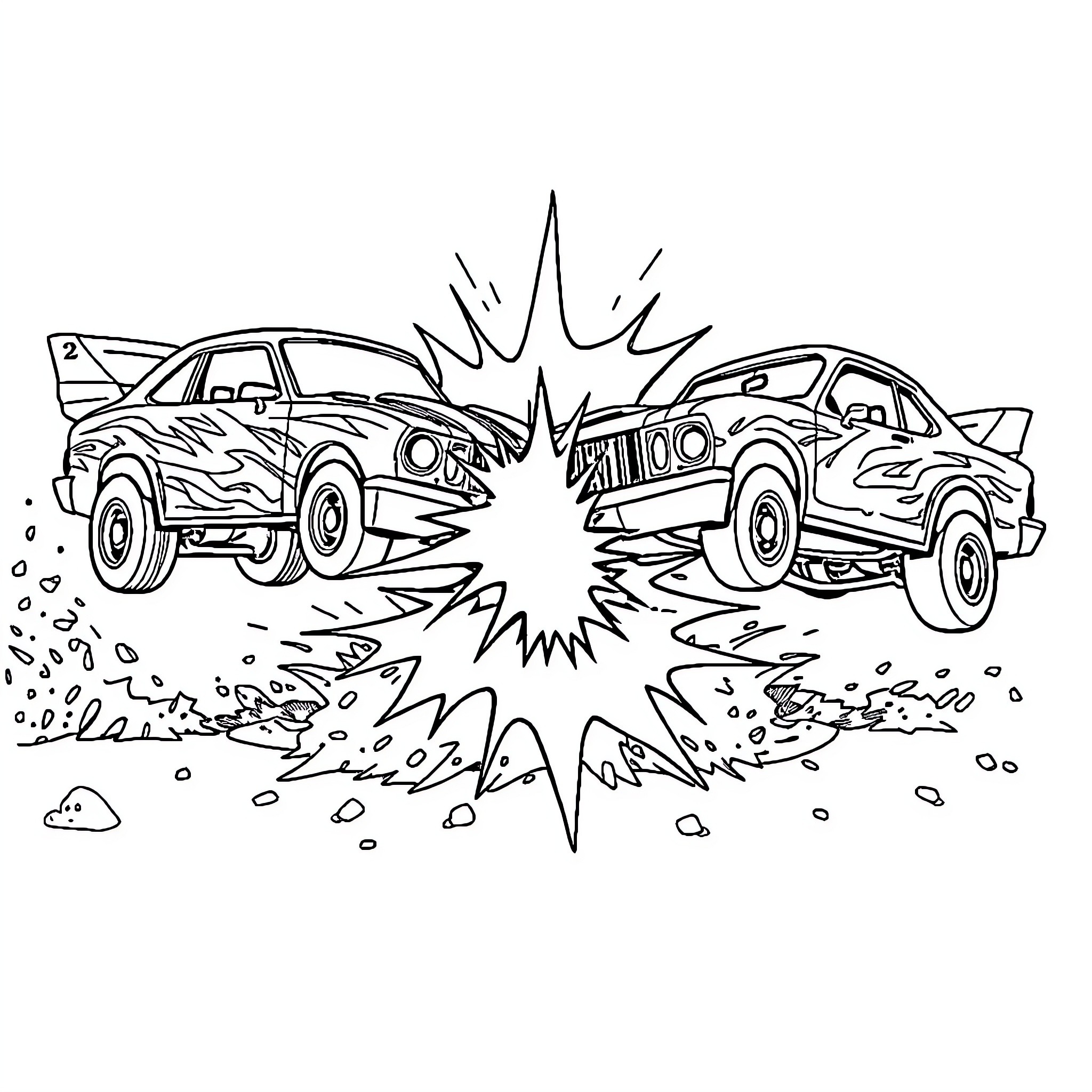 Best Demolition Derby Car Coloring Pages (Free Printable PDF)