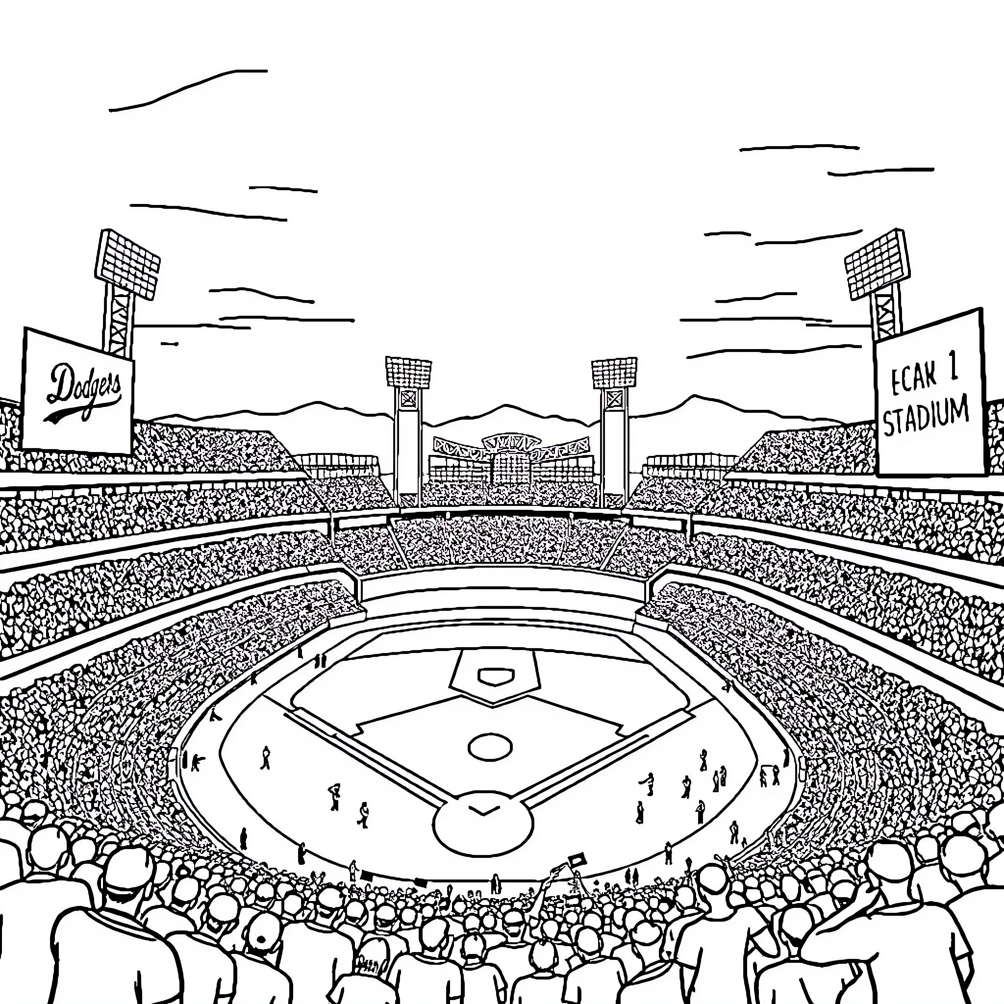 Best Dodgers Stadium Coloring Pages (Free Printable PDF)