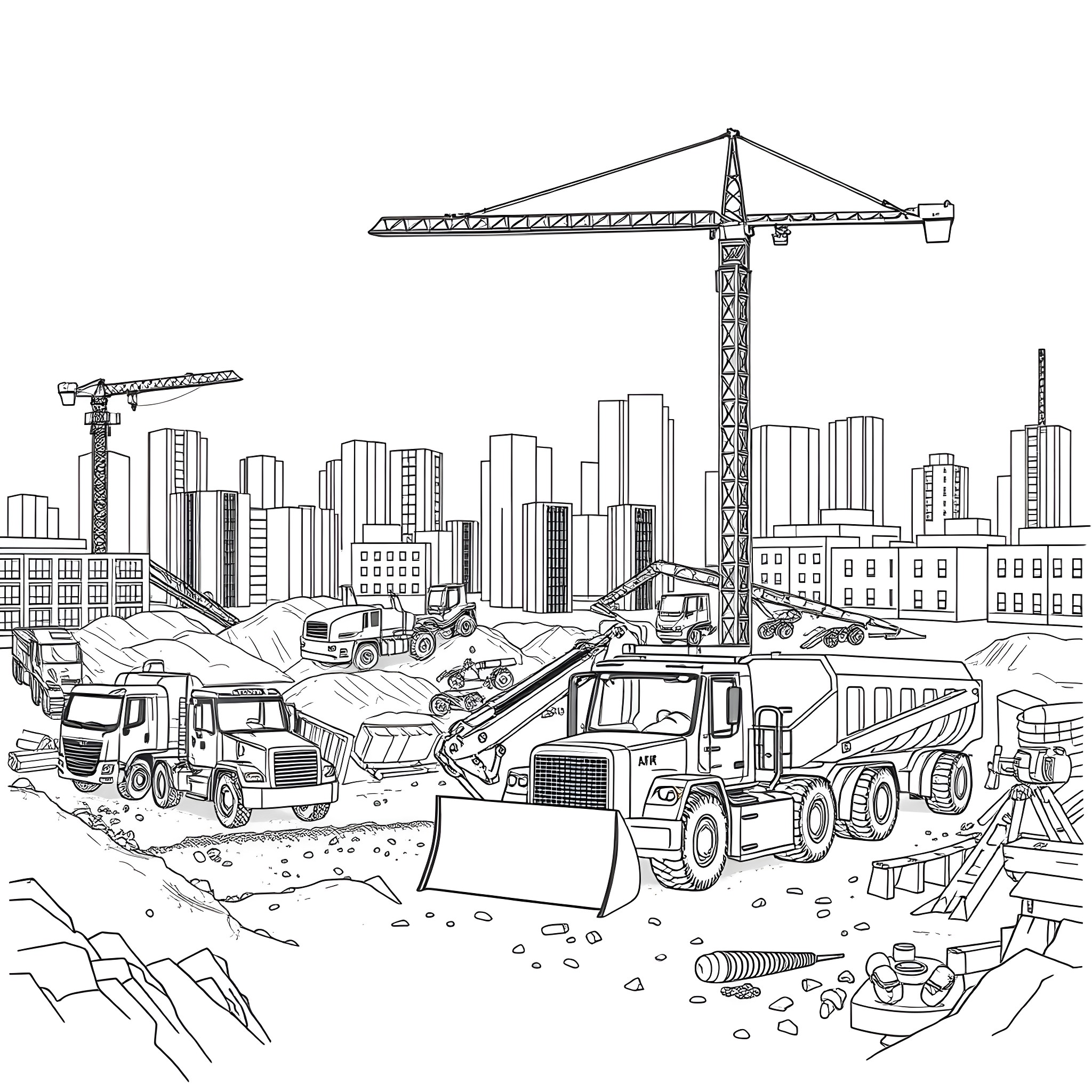 Best Construction Vehicle Coloring Pages (Free Printable PDF)