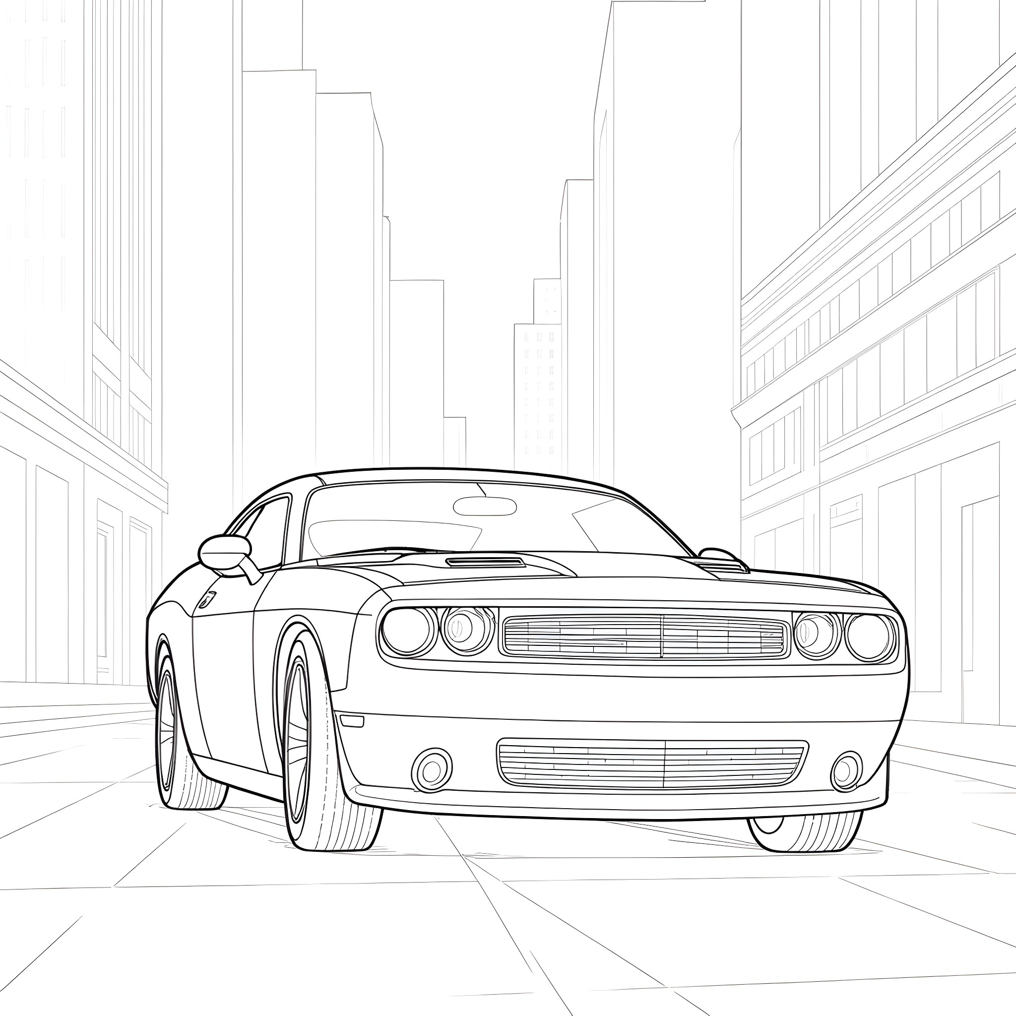 26 Best Dodge Challenger Coloring Pages (Free Printable PDFs)
