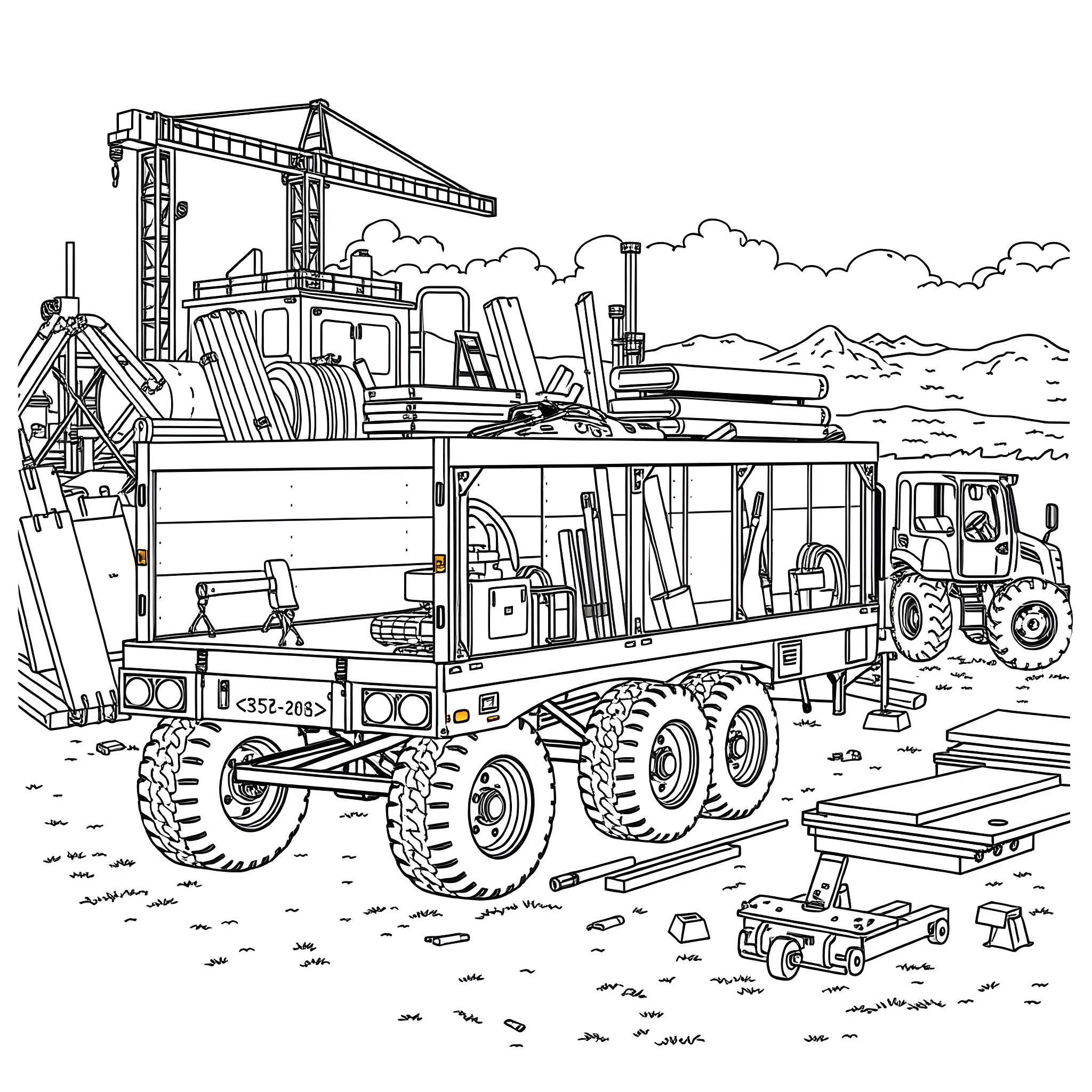 Best Trailer Coloring Pages (Free Printable PDF)