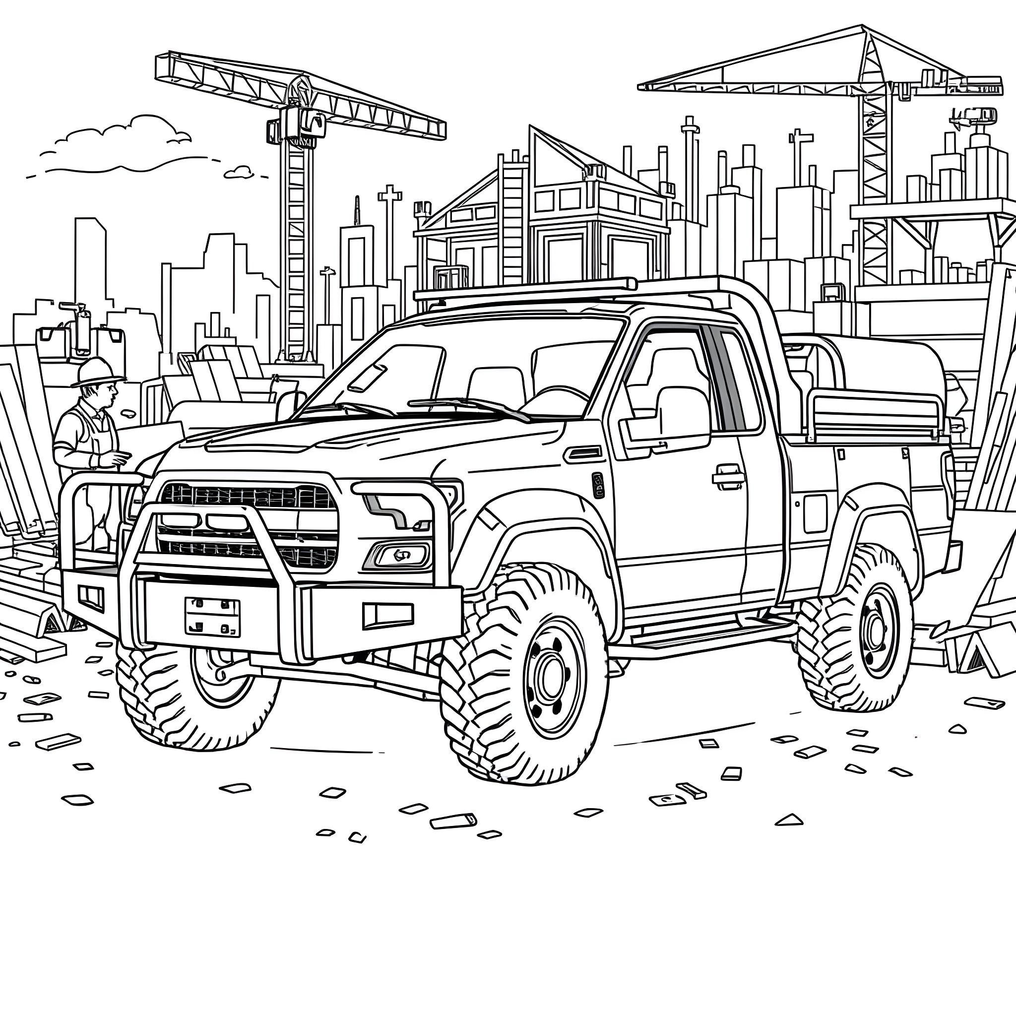 3 Best Wood Pickup Coloring Pages (Free Printable PDFs)
