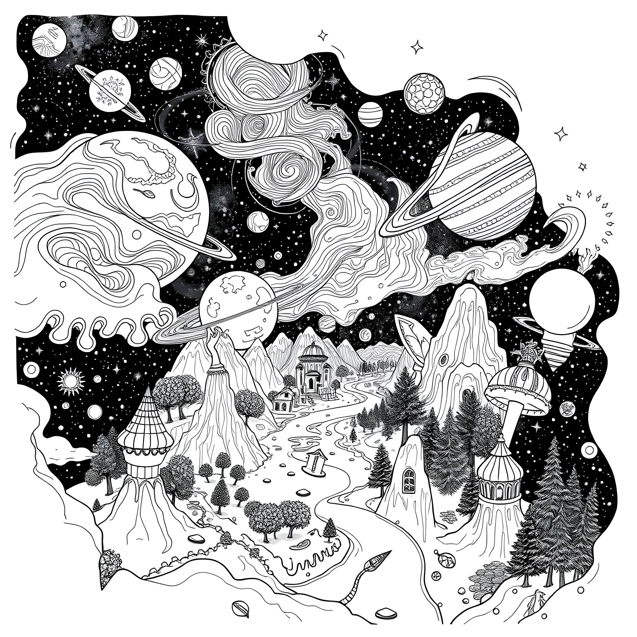 Best Galaxy Coloring Pages (Free Printable PDF)