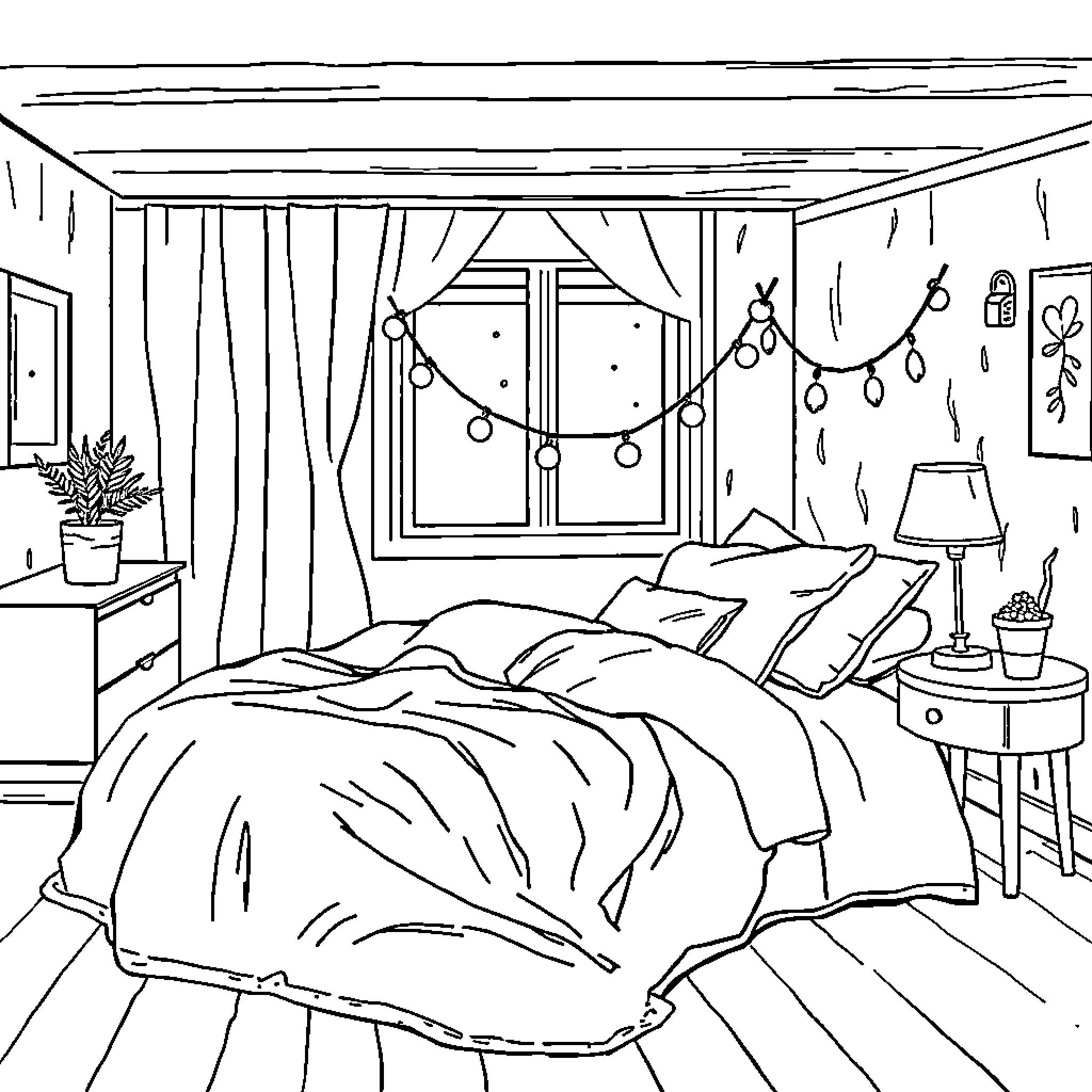 Best Bedroom Coloring Pages (Free Printable PDF)