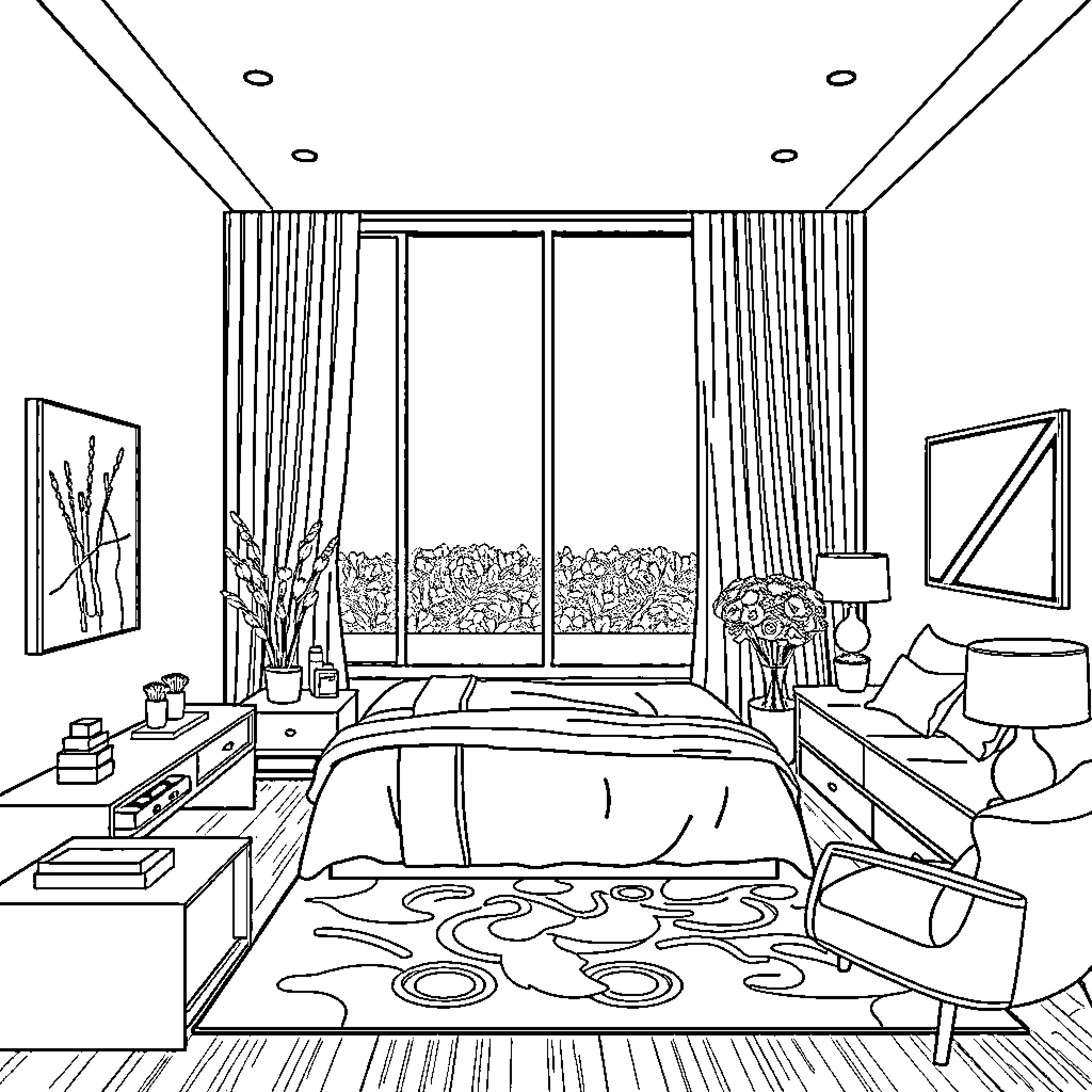 Best Bedroom Coloring Pages (Free Printable PDF)