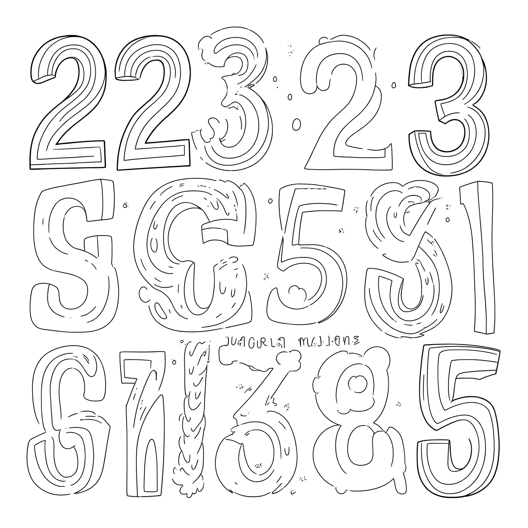 89 Best Number Coloring Pages (Free Printable PDFs)