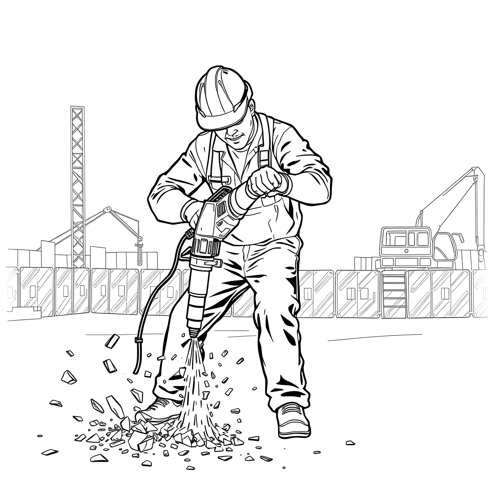 Best Jackhammer Coloring Pages (Free Printable PDF)