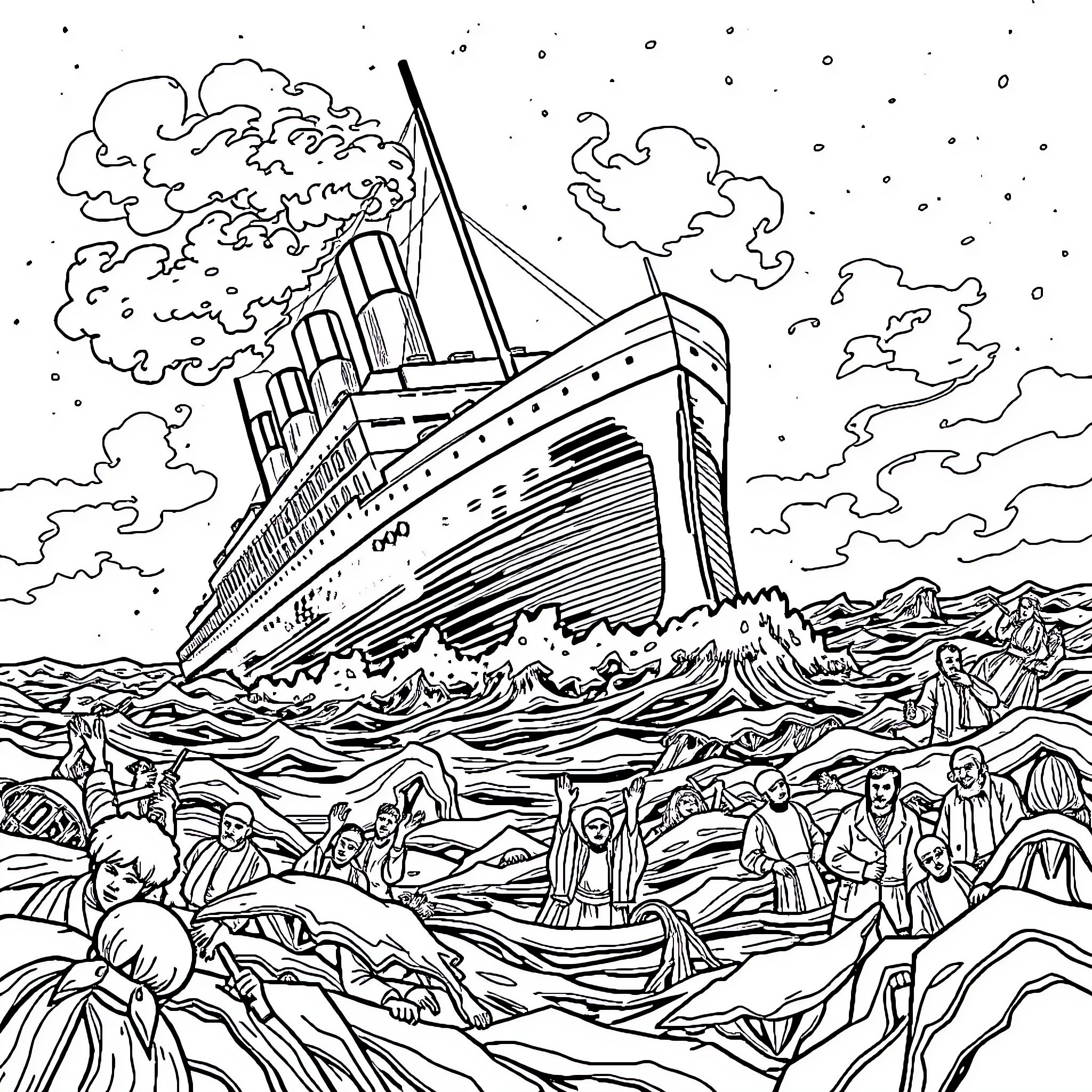 79 Best Titanic Coloring Pages (Free Printable PDFs)