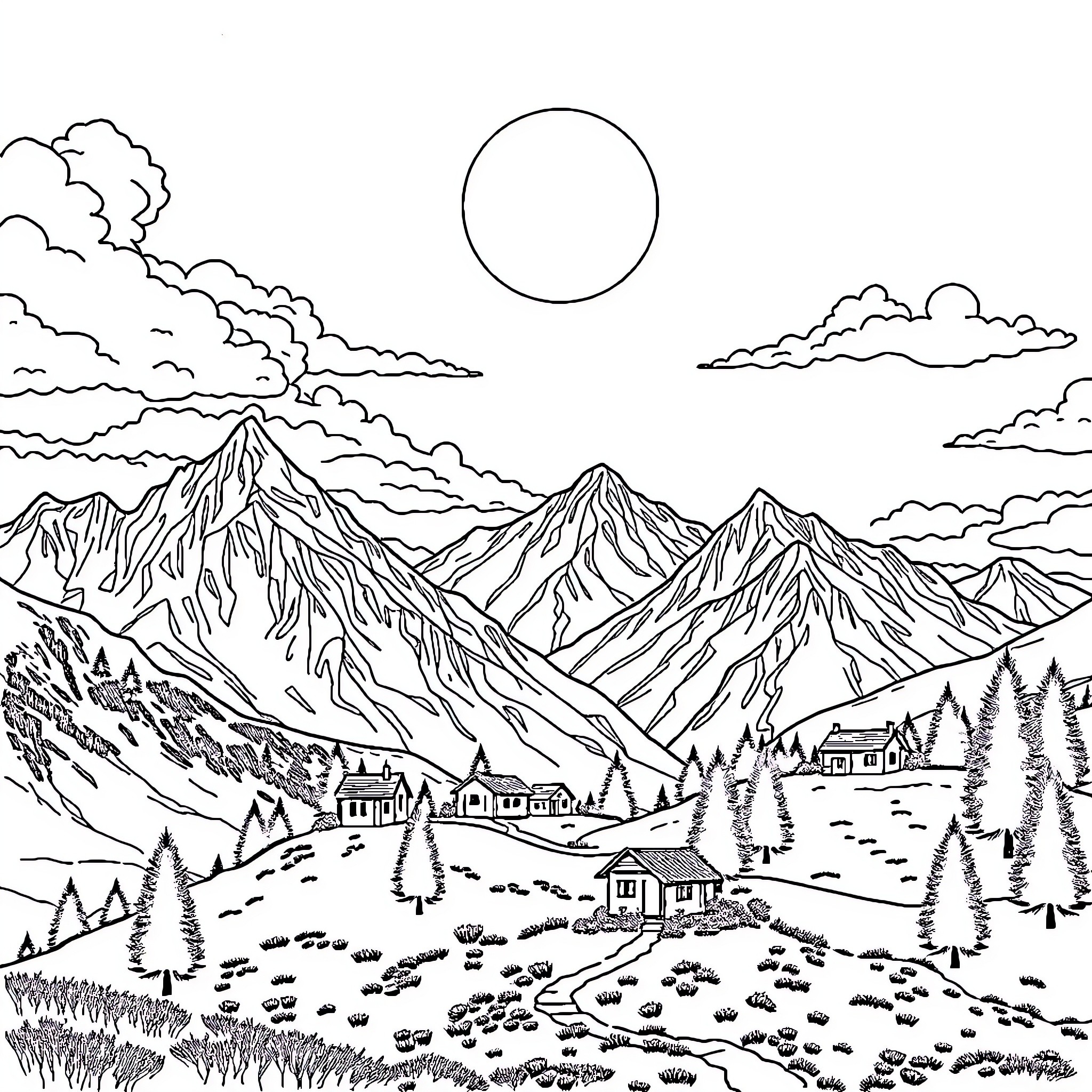Best Landscape Coloring Pages (Free Printable PDF)