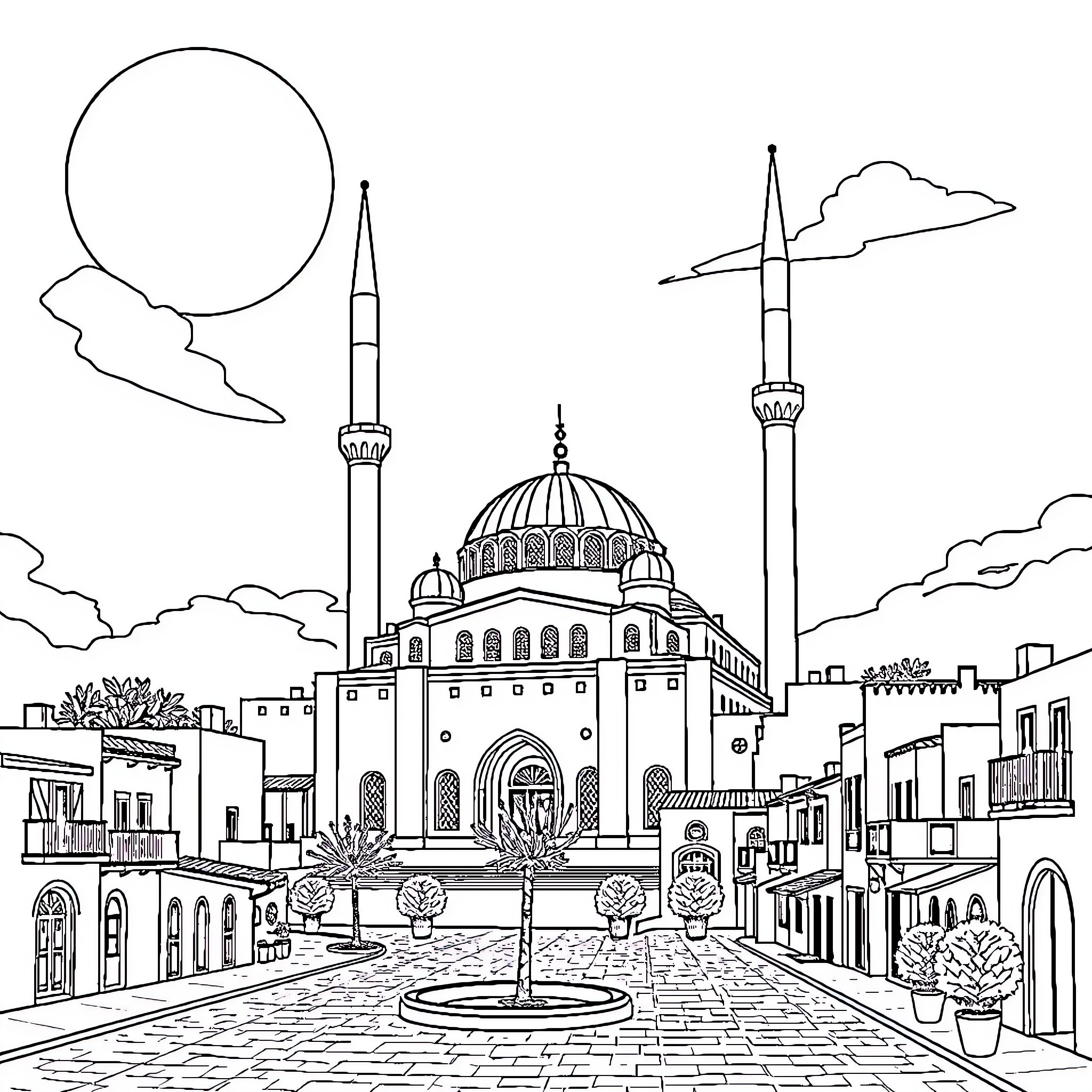 Best Mosque Coloring Pages (Free Printable PDF)
