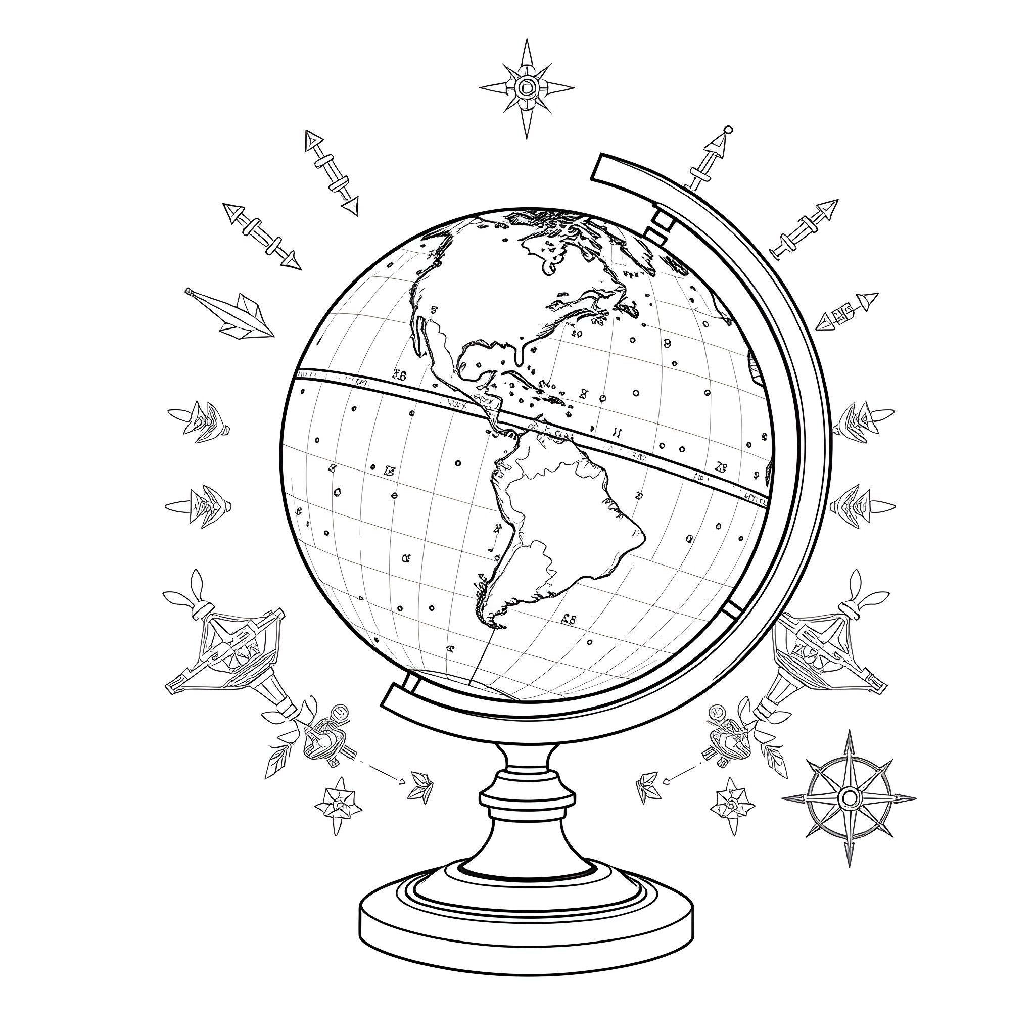 Best Globe Coloring Pages (Free Printable PDF)