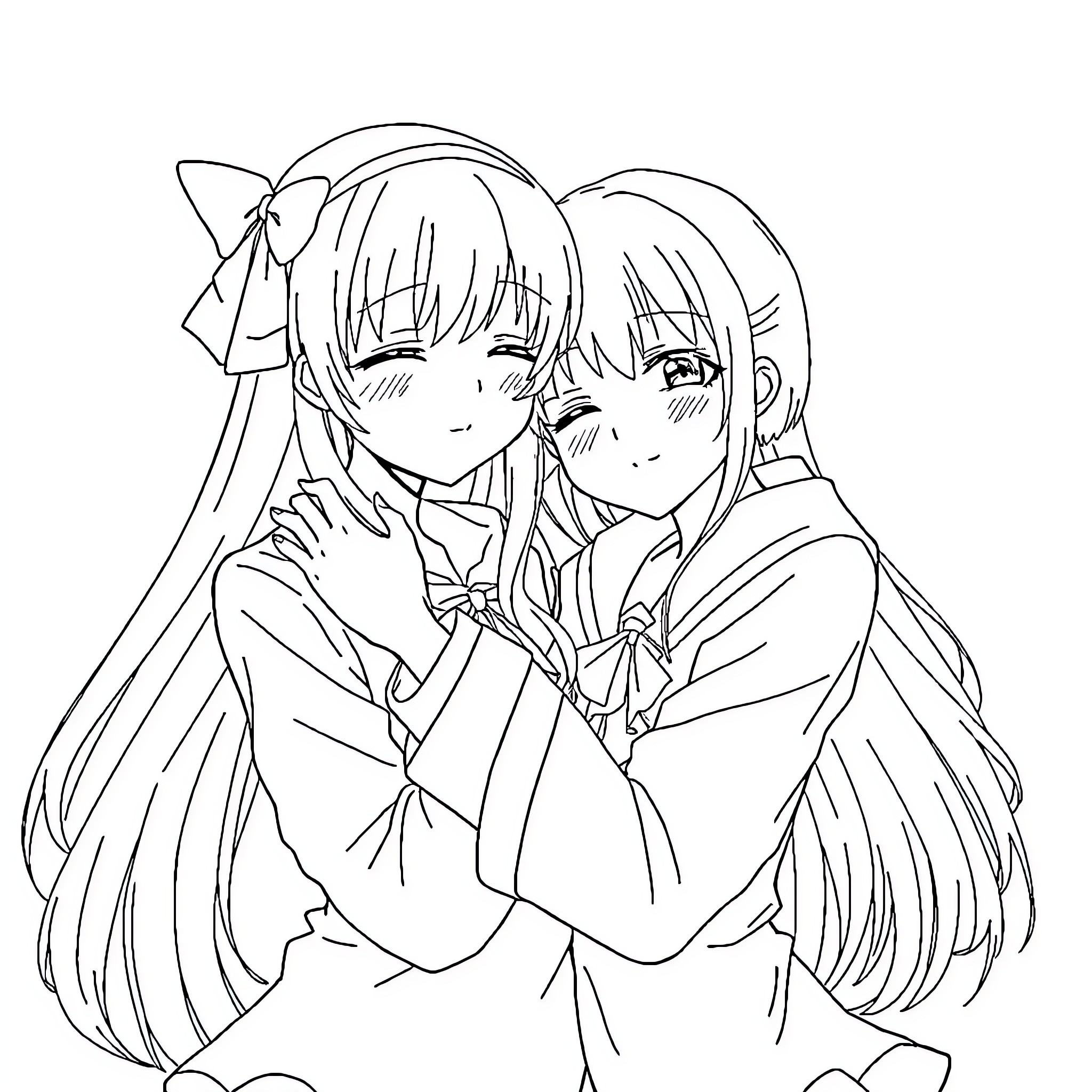 Best Anime Lesbian Coloring Pages (Free Printable PDF)