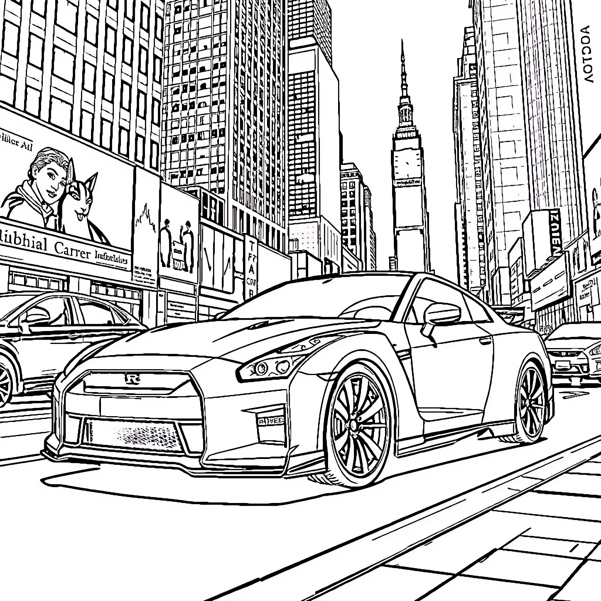32 Best Nissan GTR Coloring Pages (Free Printable PDFs)