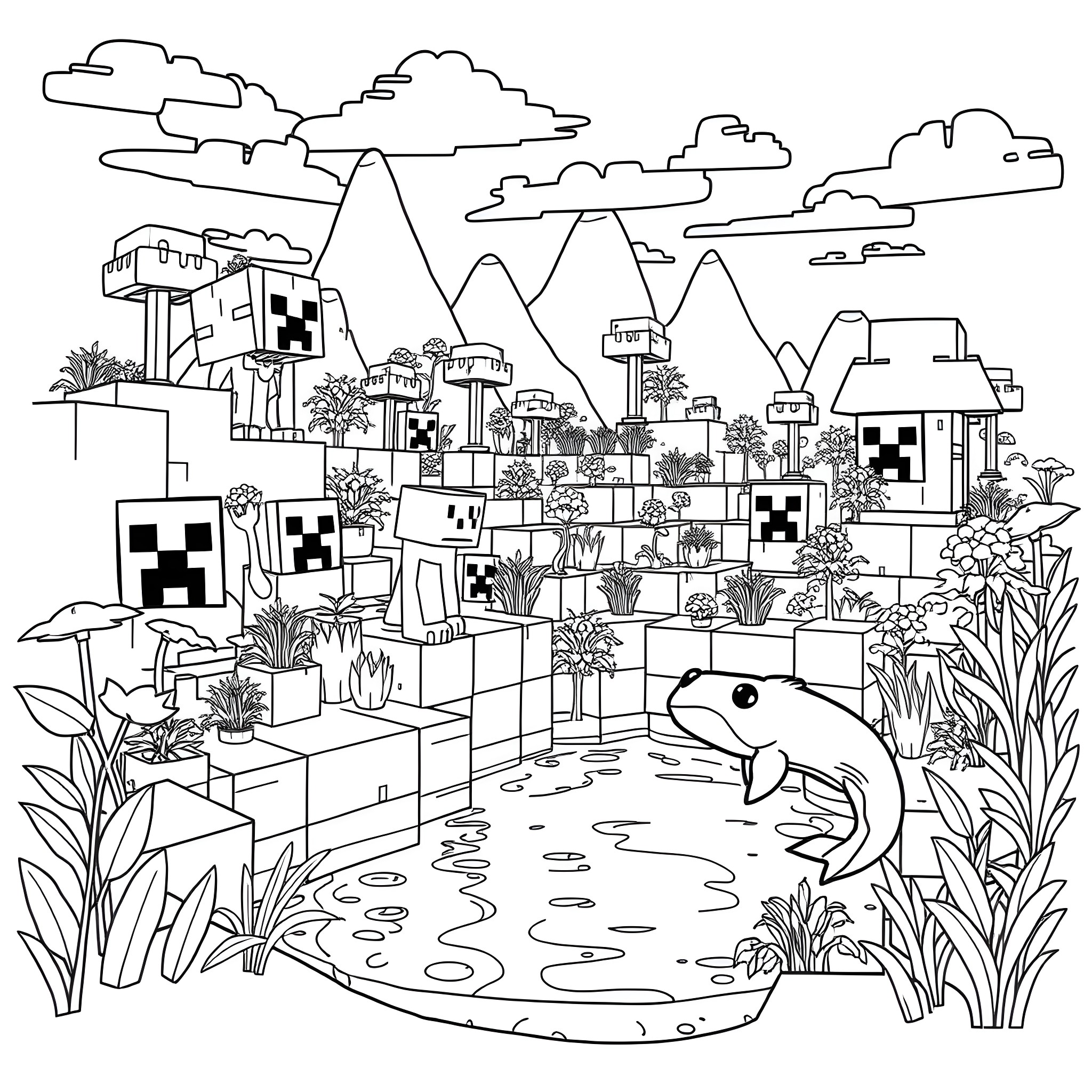 Best Creeper Coloring Pages (Free Printable PDF)