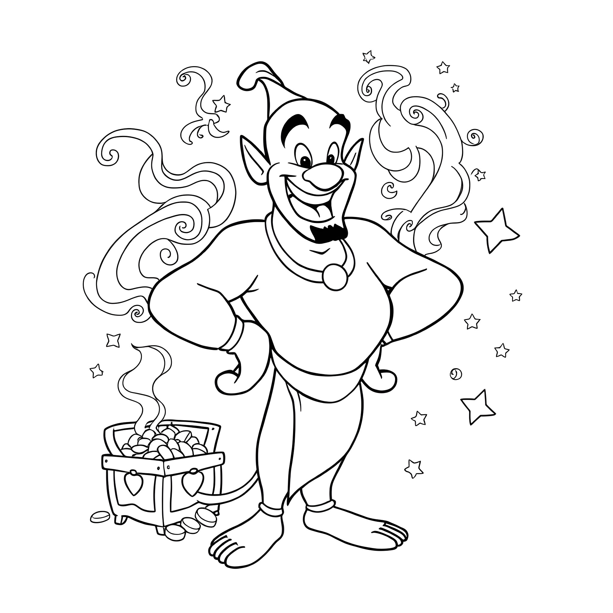 2 Best Genie Coloring Pages (Free Printable PDFs)