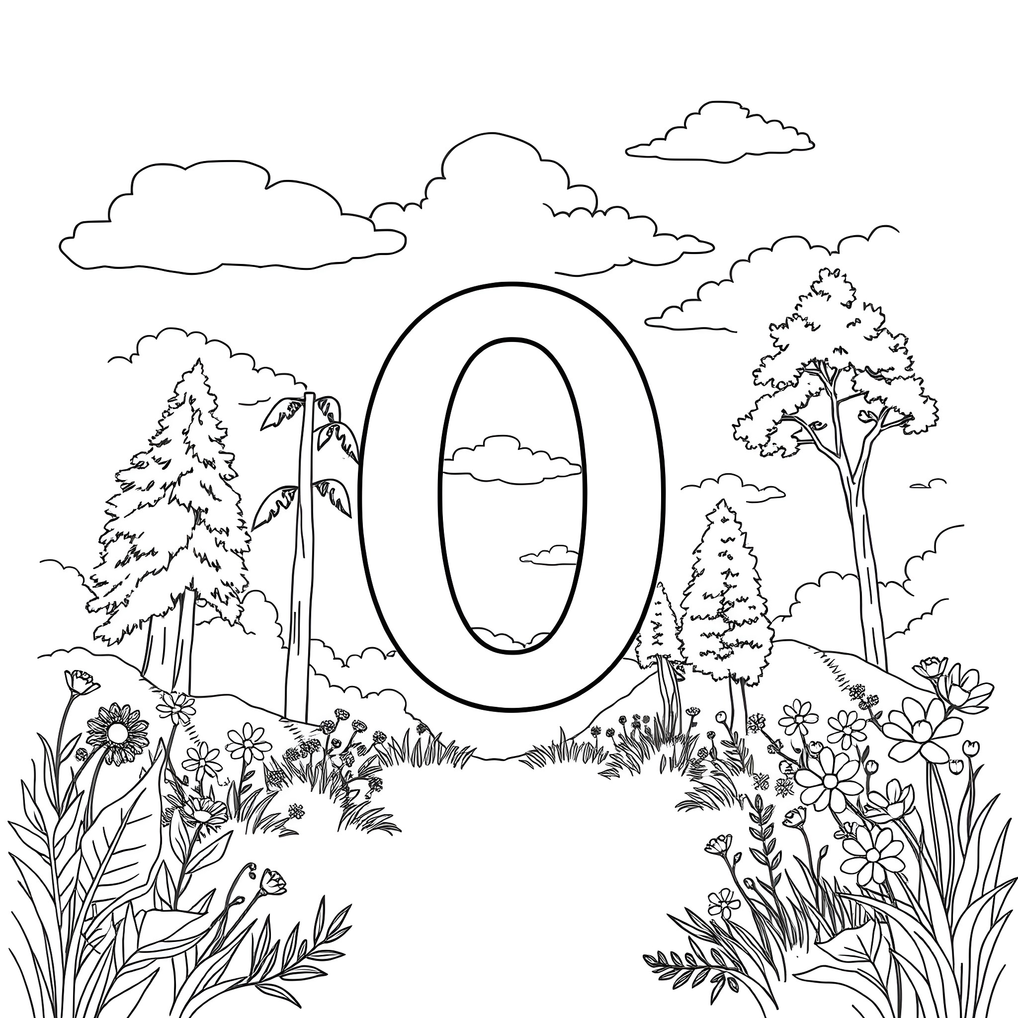 4 Best Number 0 Coloring Pages (Free Printable PDFs)