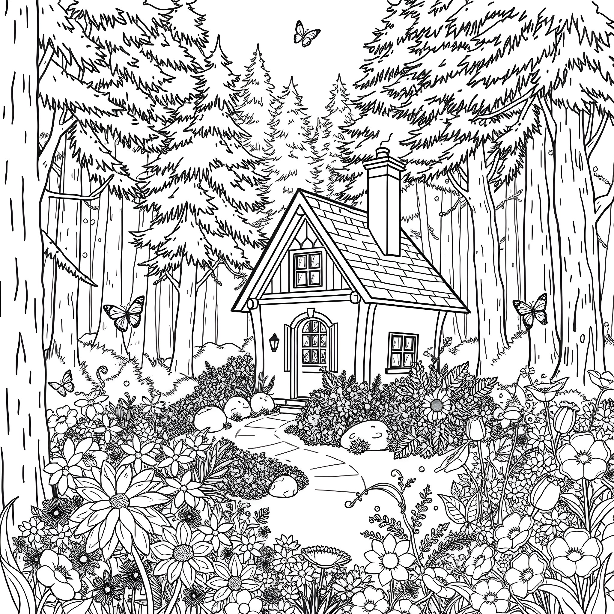 Best Cottage Coloring Pages (Free Printable PDF)