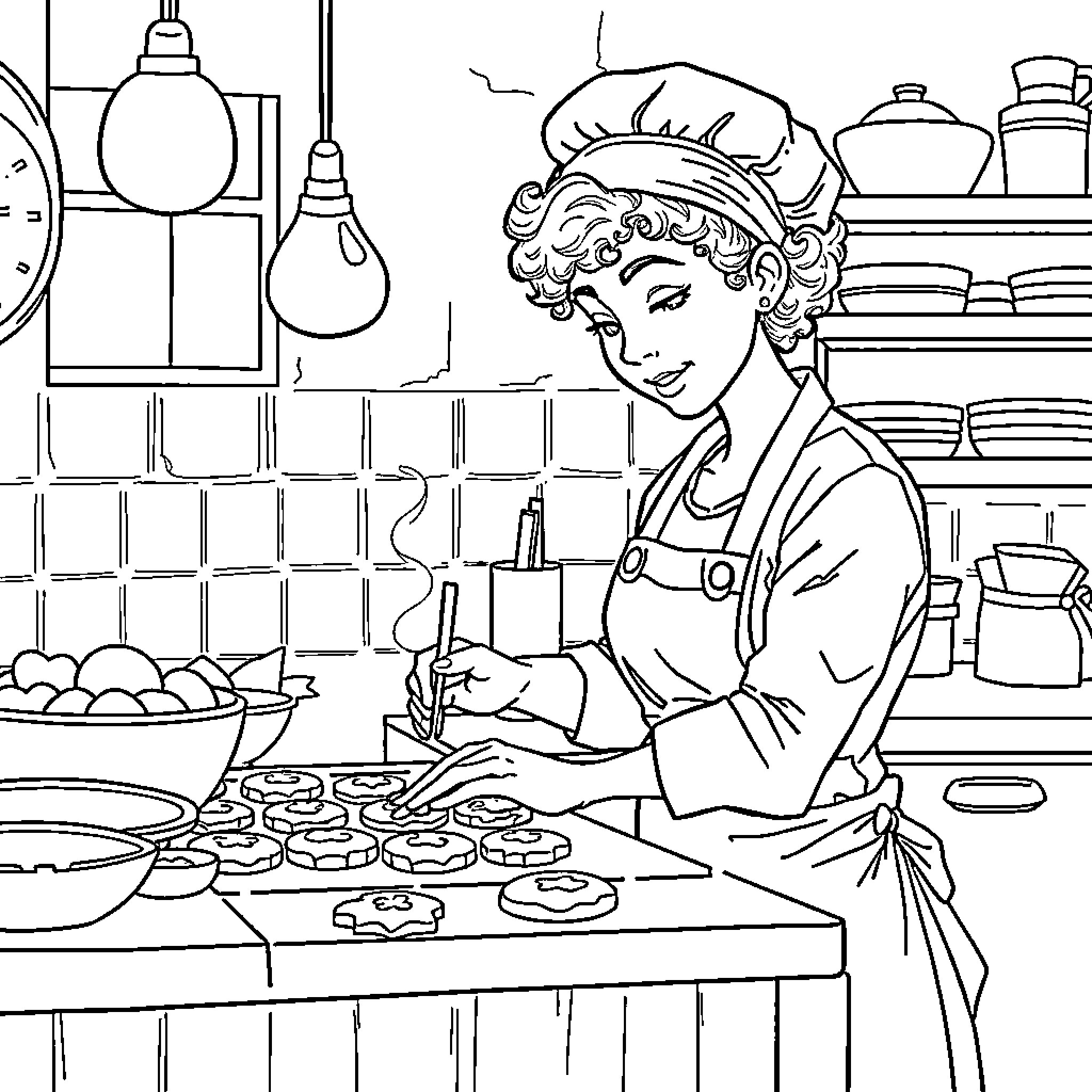 Best Baker Coloring Pages (Free Printable PDF)