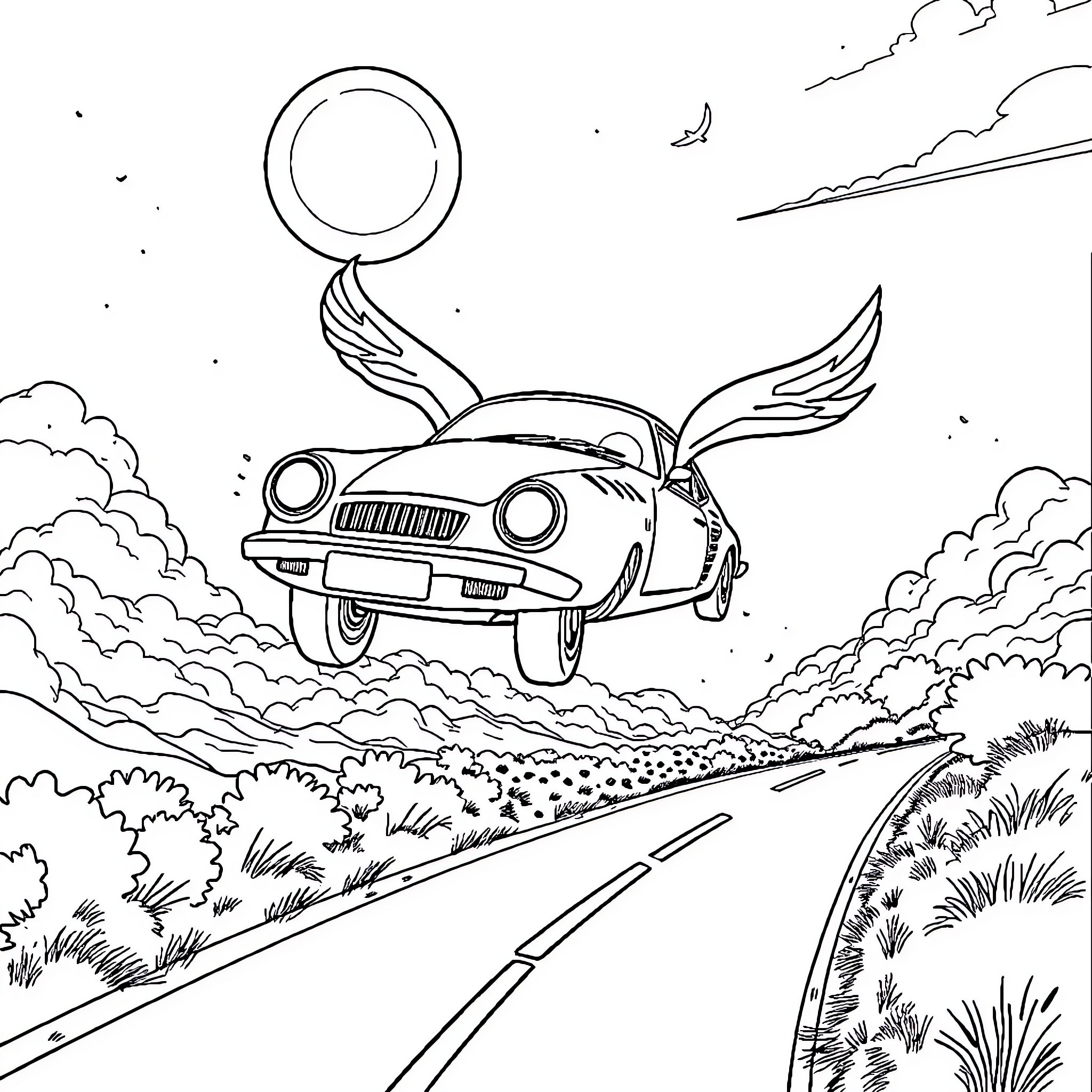 46 Best Flying Car Coloring Pages (Free Printable PDFs)