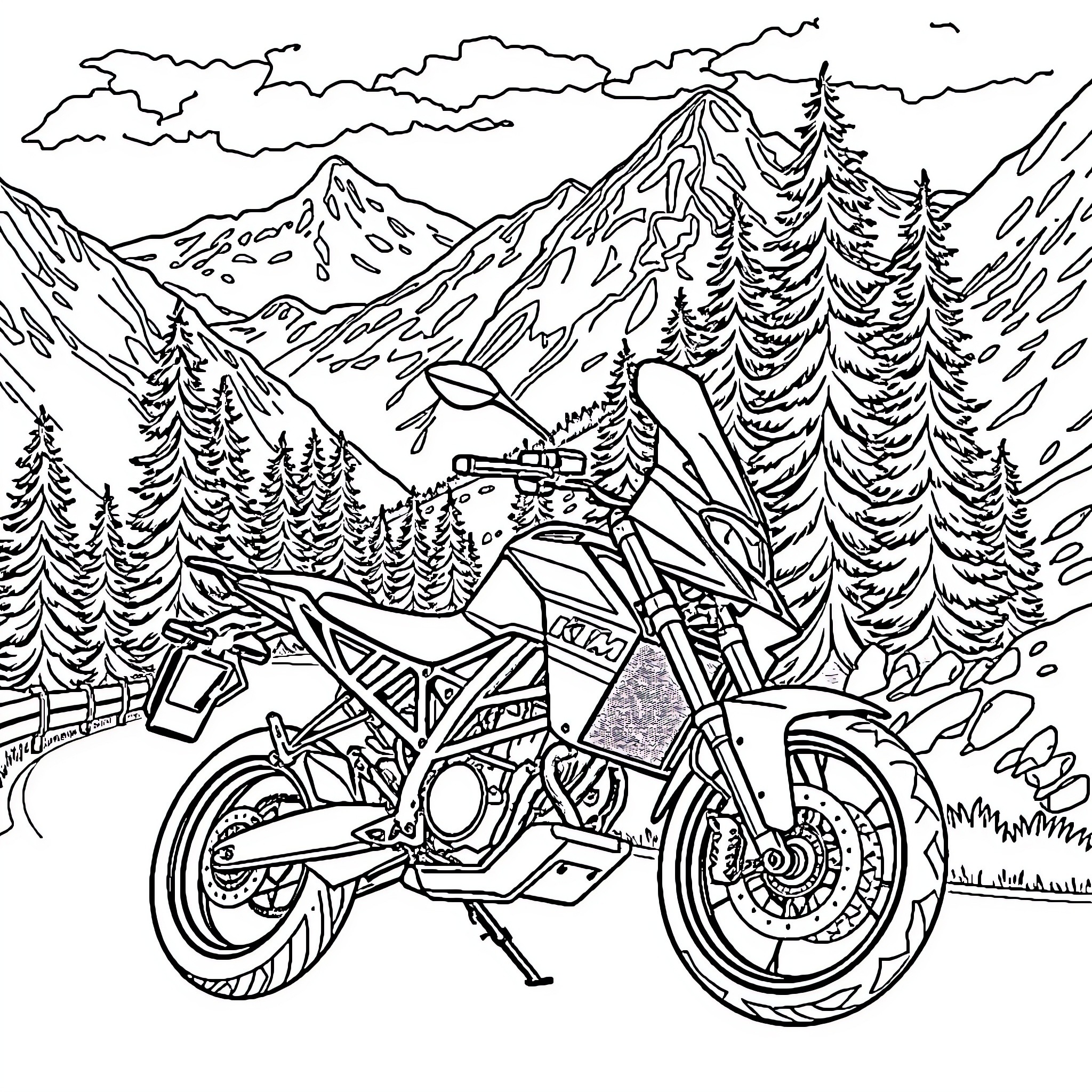 Best Ktm Motorcycle Coloring Pages (Free Printable PDF)