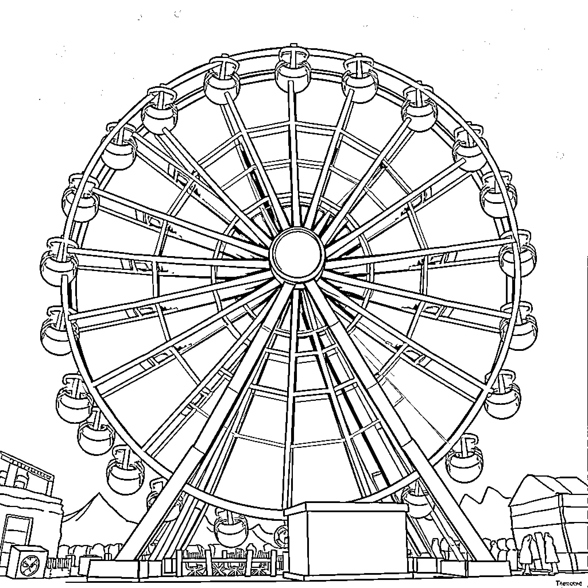Best Ferris Wheel Coloring Pages (Free Printable PDF)
