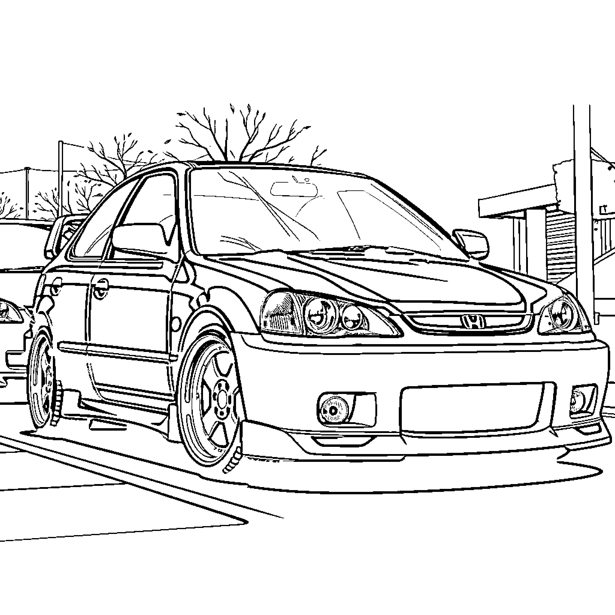 Best Honda Civic Coloring Pages (Free Printable PDF)