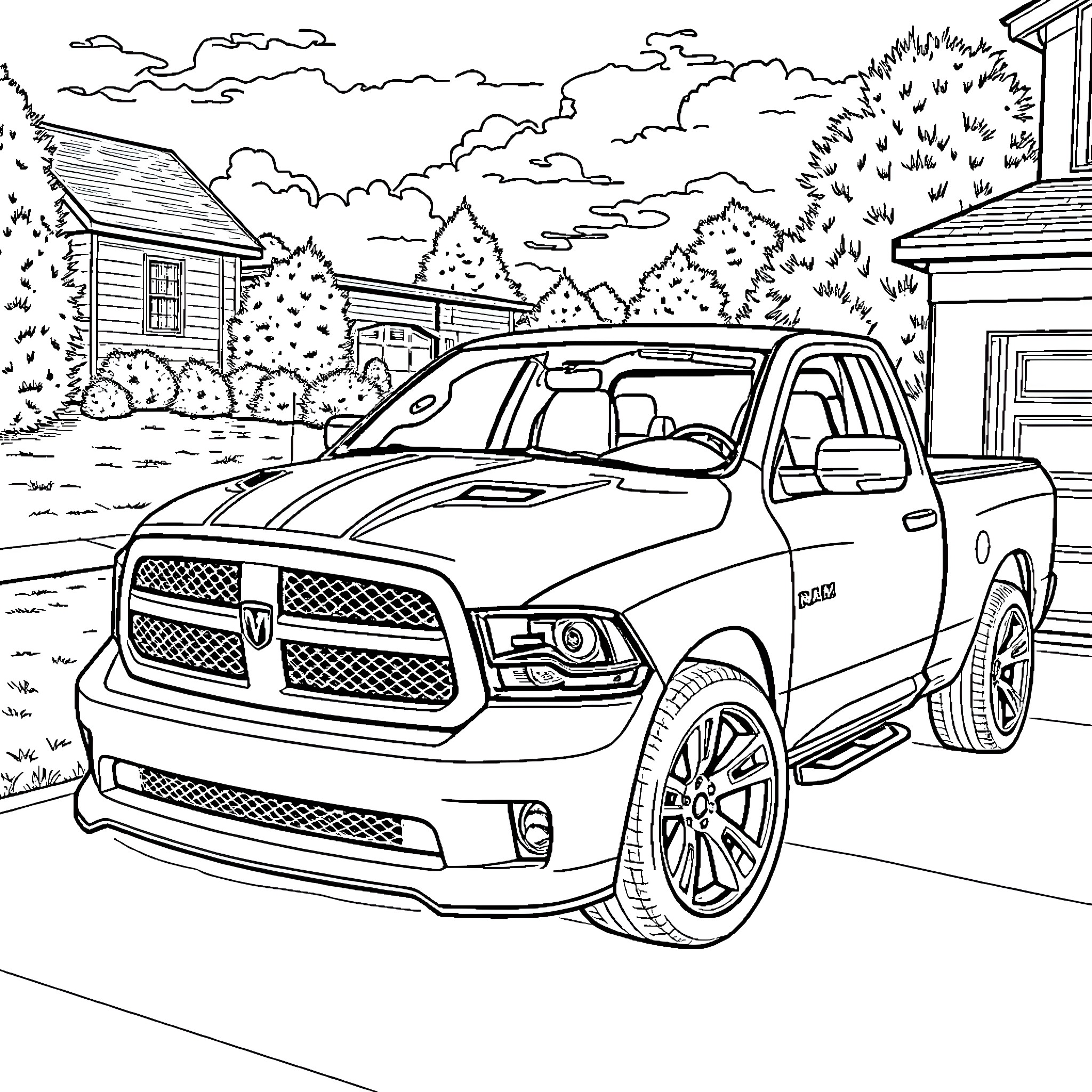 Best Dodge Ram Coloring Pages (Free Printable PDF)