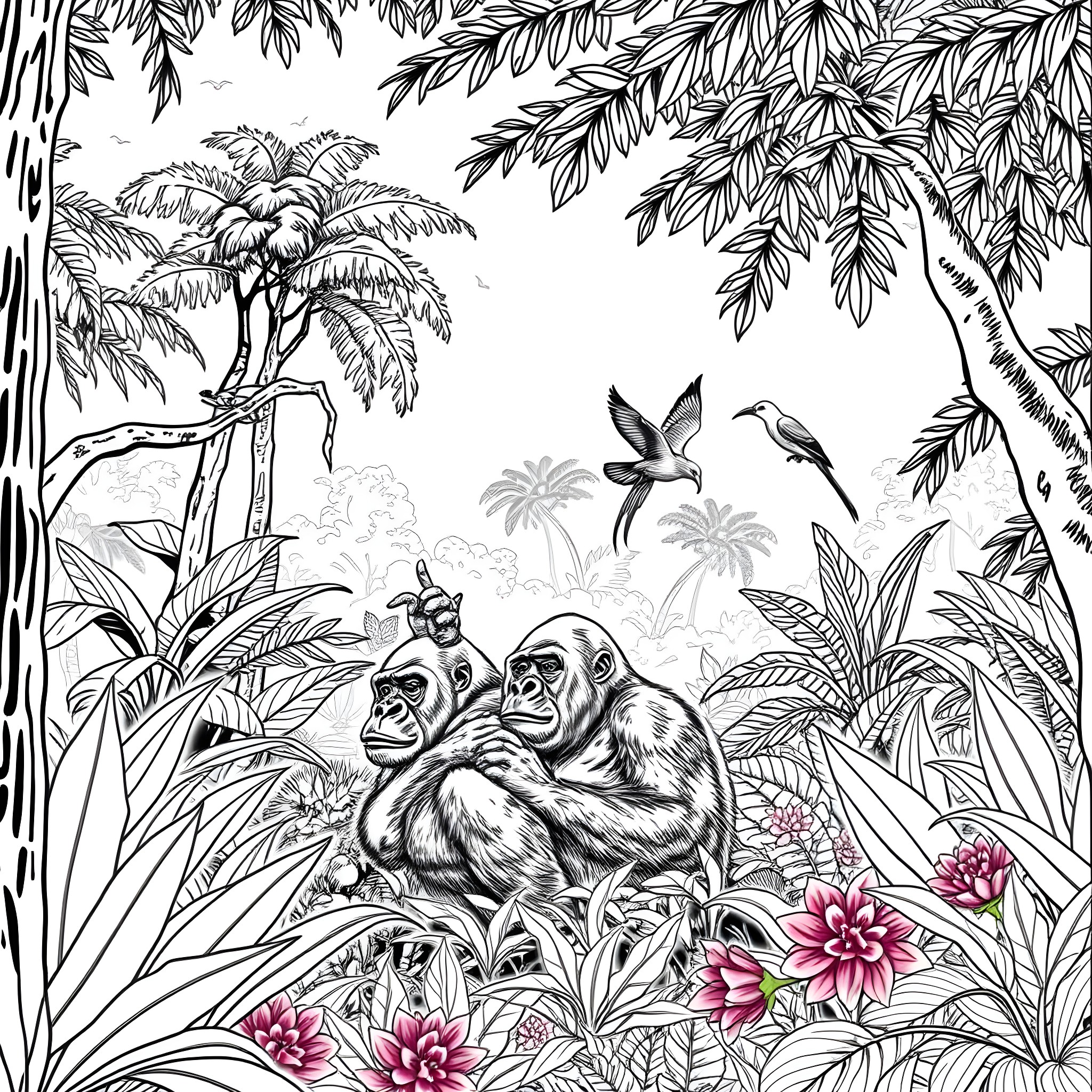 96 Best Gorilla Coloring Pages (Free Printable PDFs)