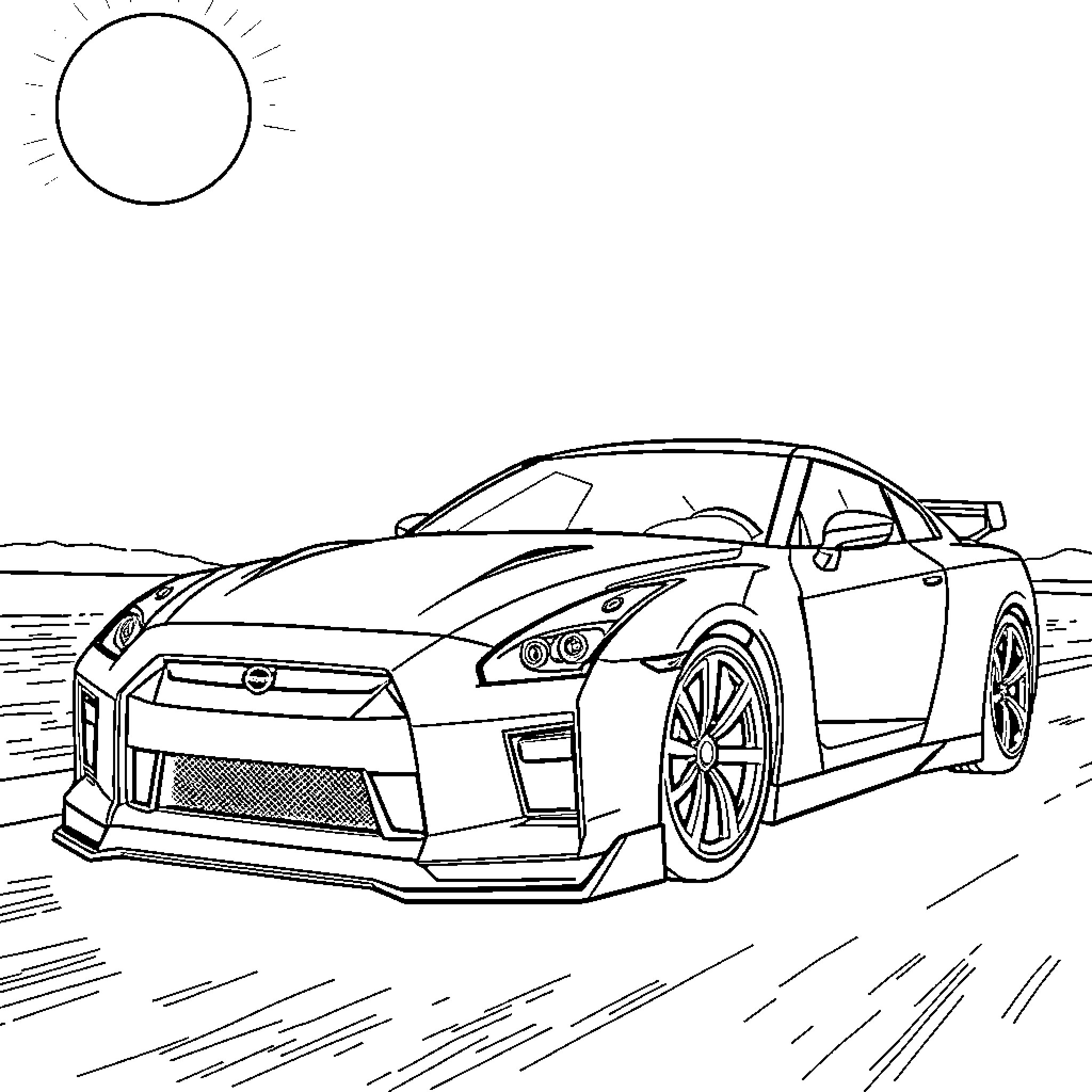 Best Nissan GTR Coloring Pages (Free Printable PDF)