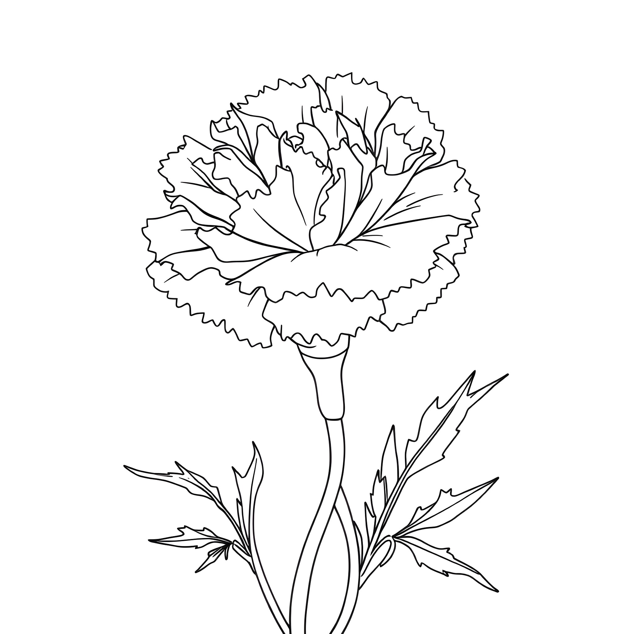 Best Carnation Coloring Pages (Free Printable PDF)