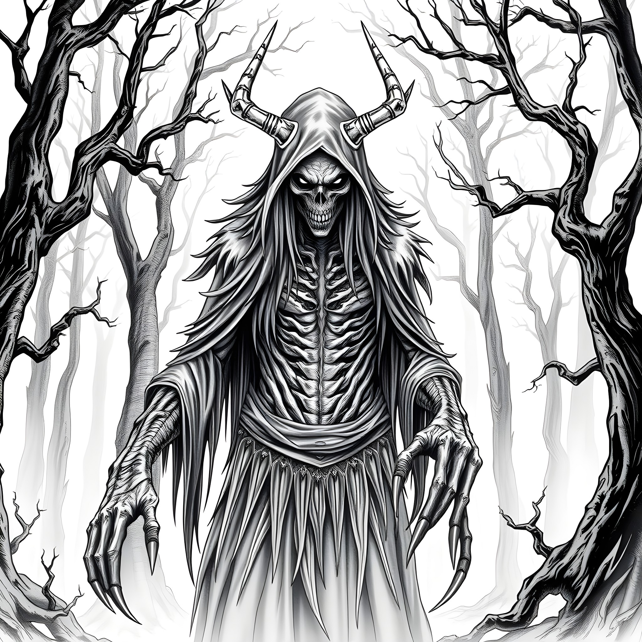 Best Wendigo Coloring Pages (Free Printable PDF)
