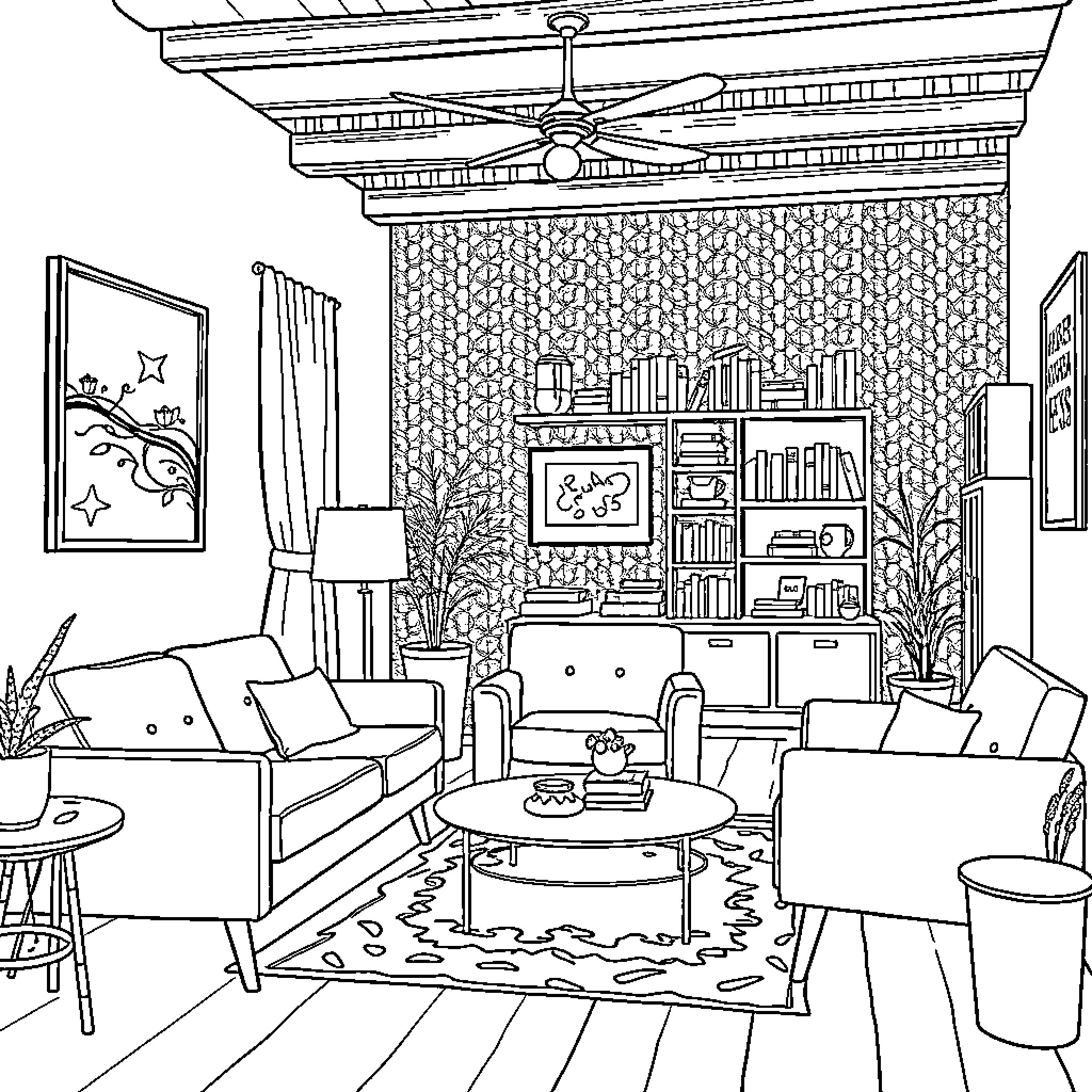 Best Room Coloring Pages (Free Printable PDF)