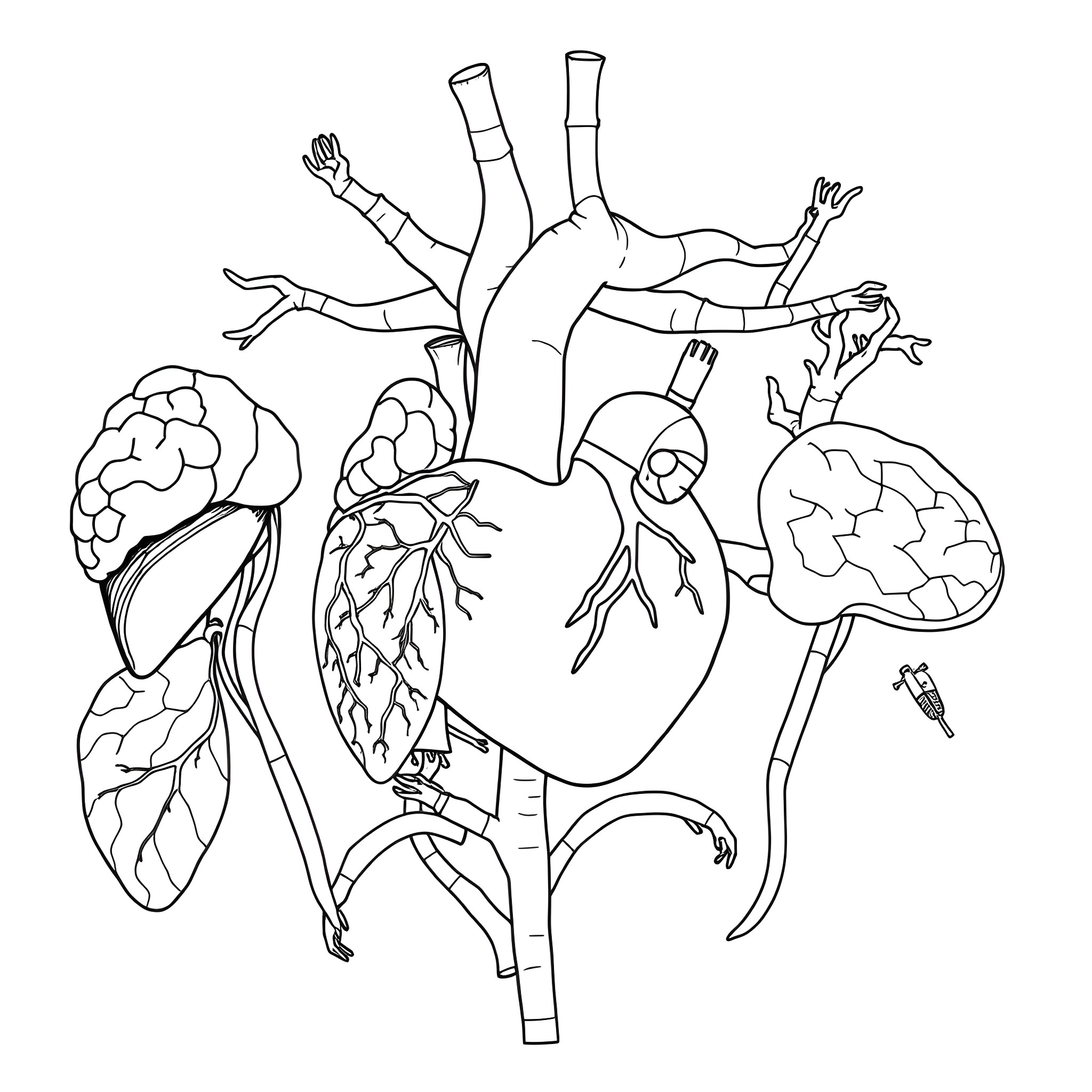 Best Organ Coloring Pages (Free Printable PDF)