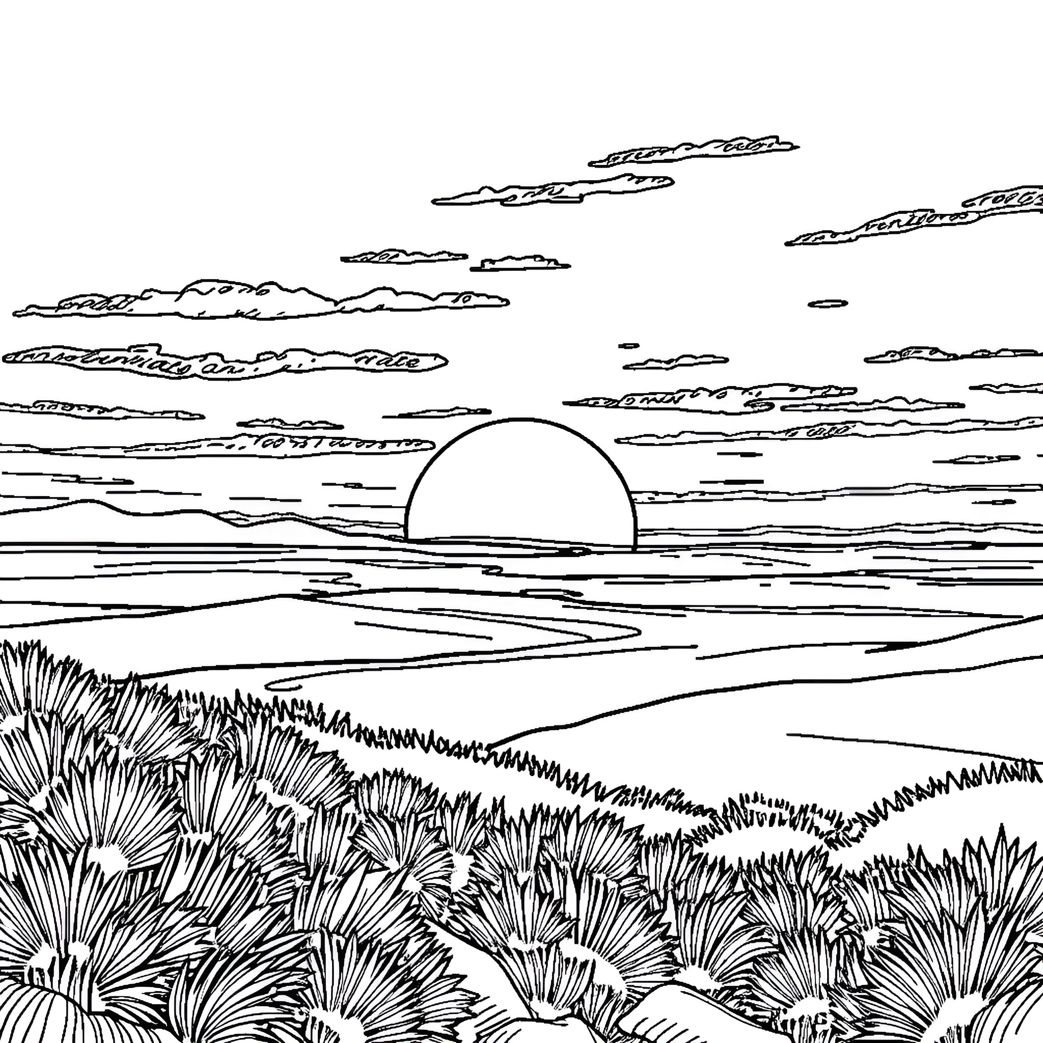 109 Best Sunset Coloring Pages (Free Printable PDFs)