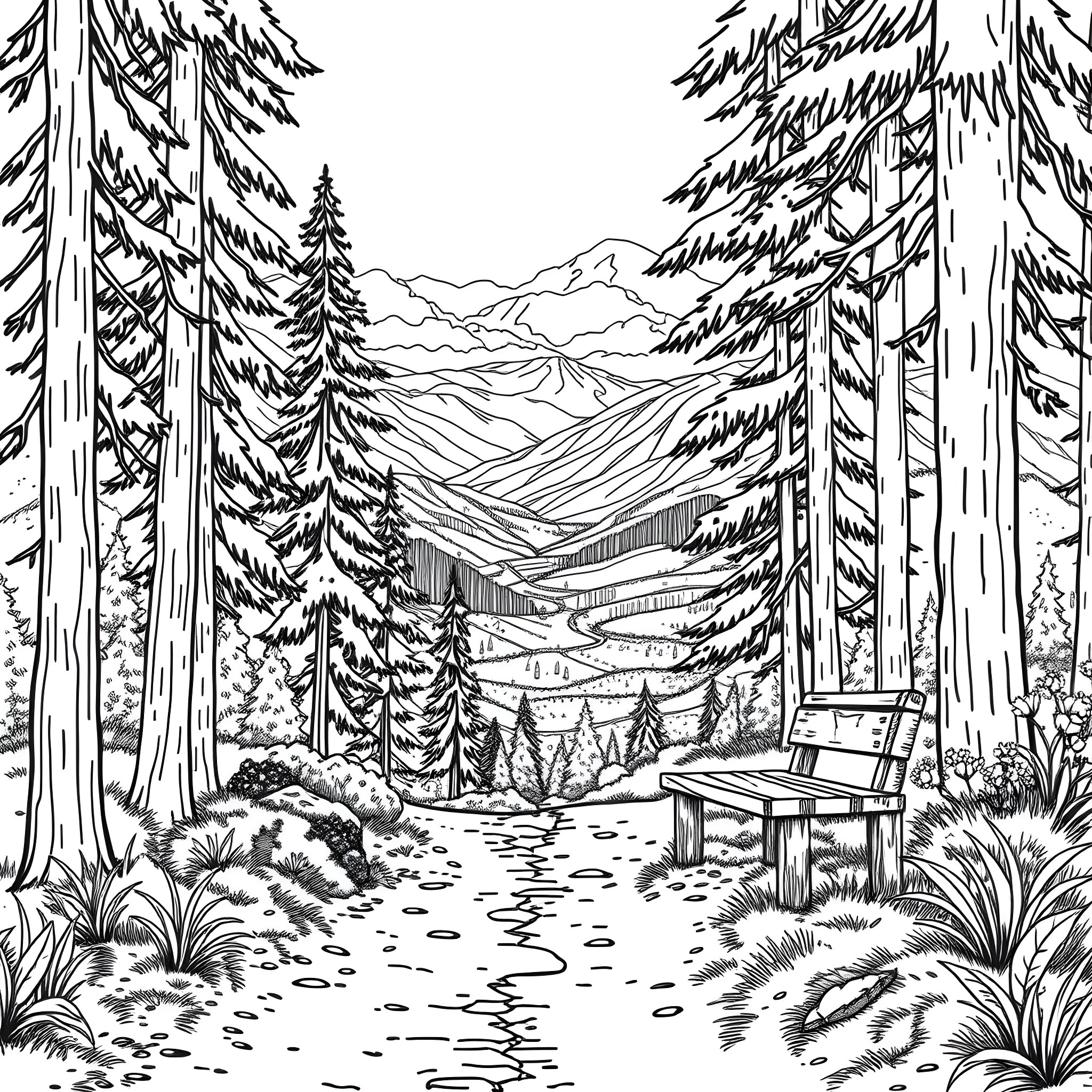 Best Hiking Path Coloring Pages (Free Printable PDF)