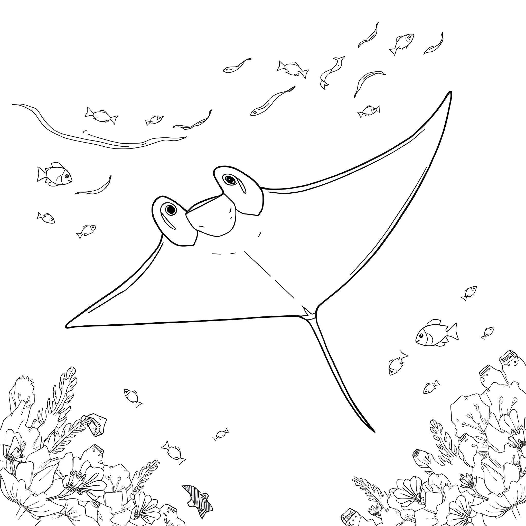 Best Manta Ray Coloring Pages (Free Printable PDF)