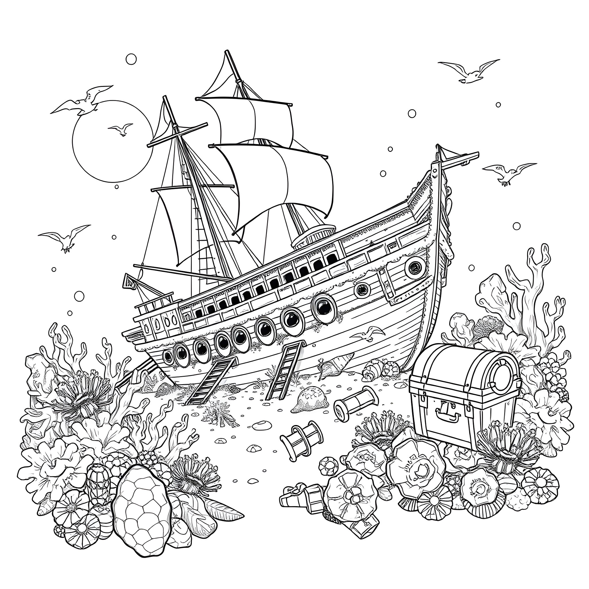 Best Pirate Ship Coloring Pages (Free Printable PDF)