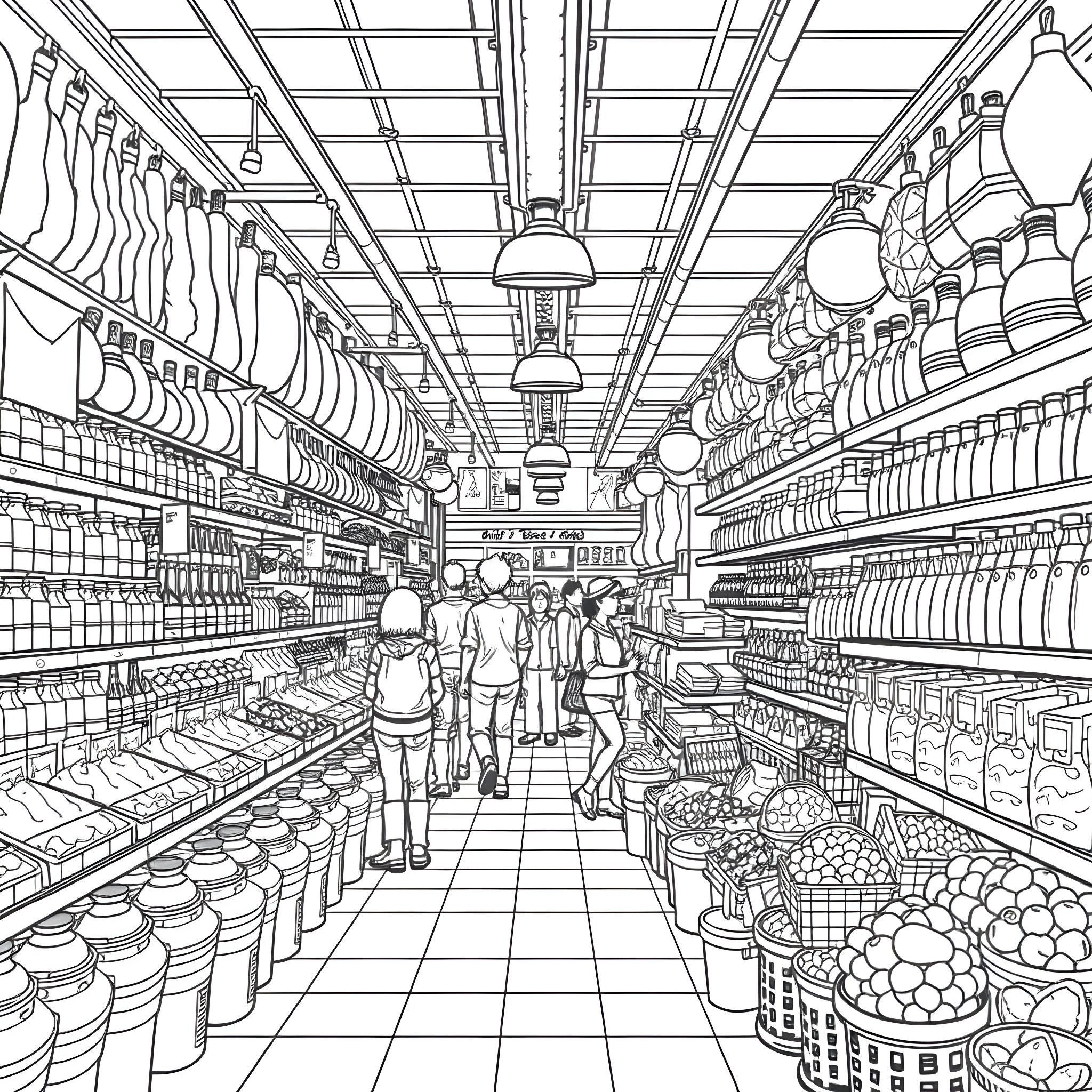 10 Best Grocery Store Coloring Pages (Free Printable PDFs)